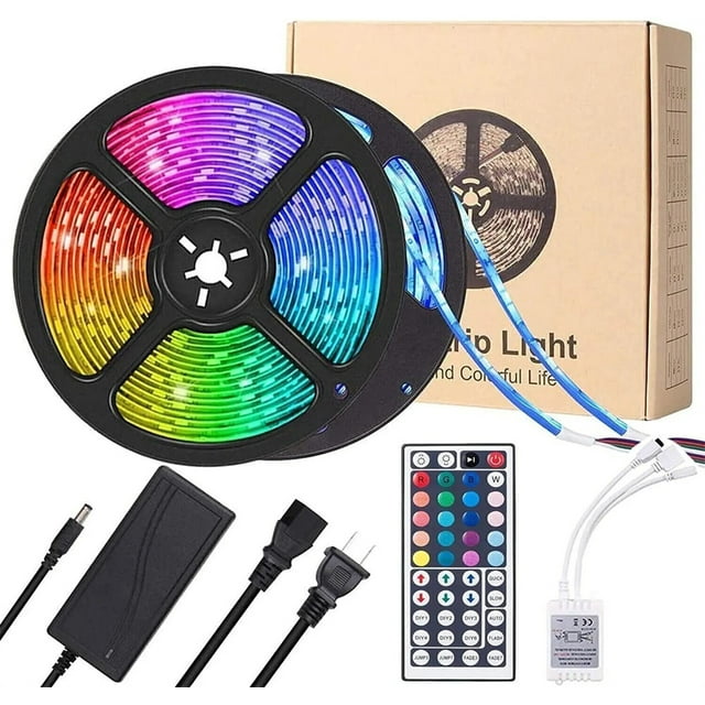 32ft LED Strip Lights Remote Control waterproof Bedroom for Indoor ...