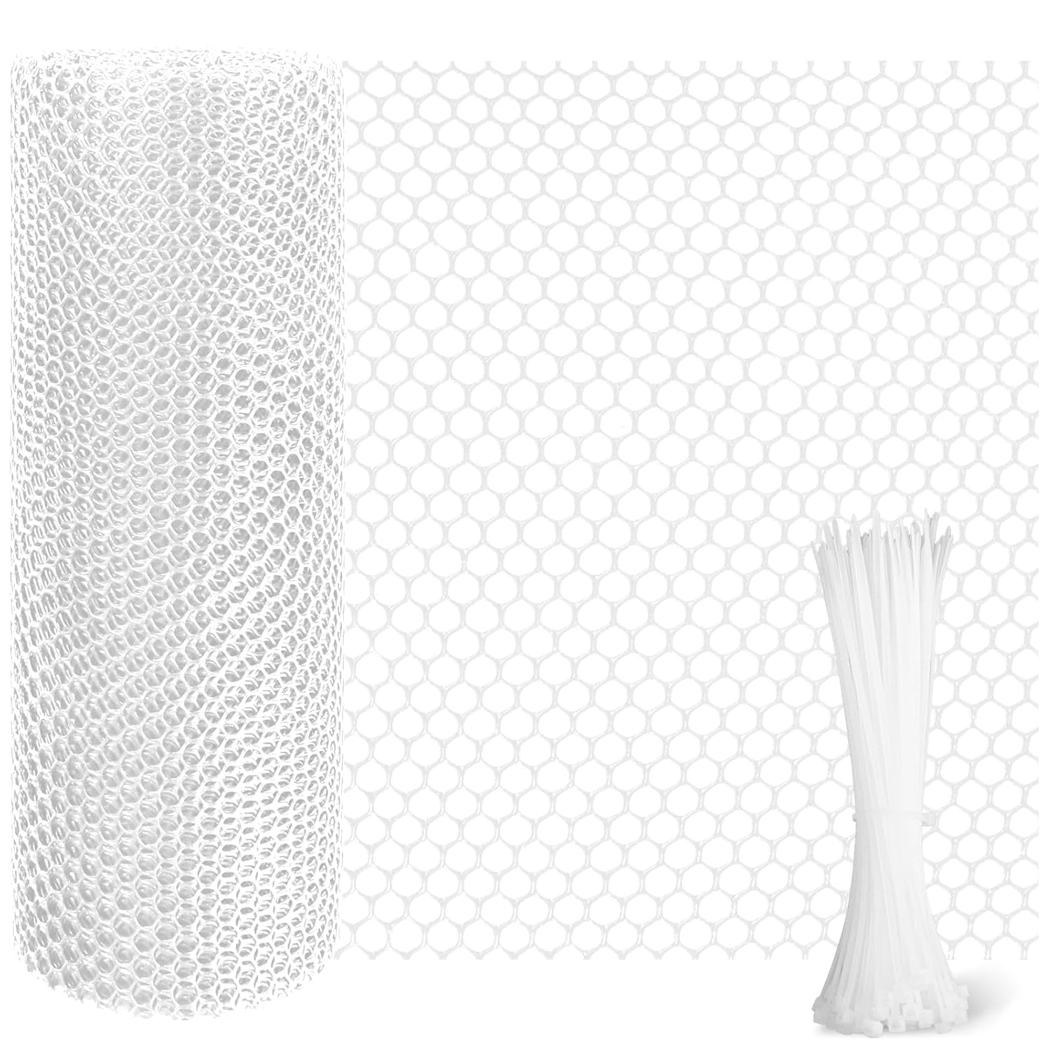 32ft Plastic Chicken Wire Mesh Roll Reusable Chicken Wire Fencing ...