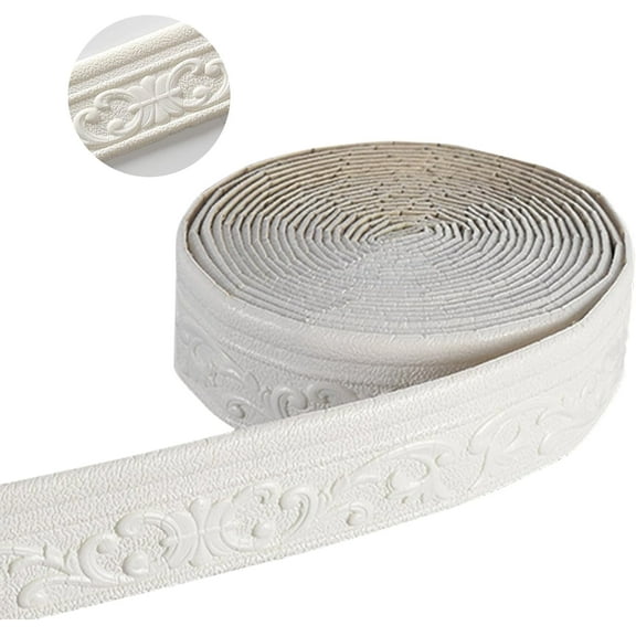 3D Self Adhesive Foam Wall Molding Line - Decorative Baseboard ...
