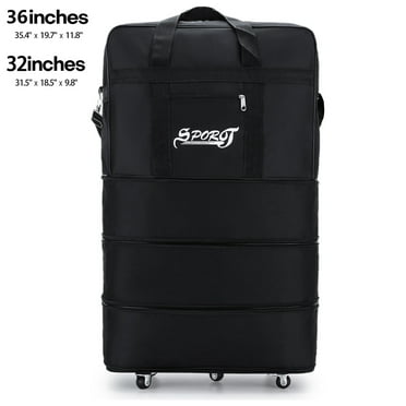 30" 36" 40" Expandable Foldable Luggage Bag with Universal Wheels and ...