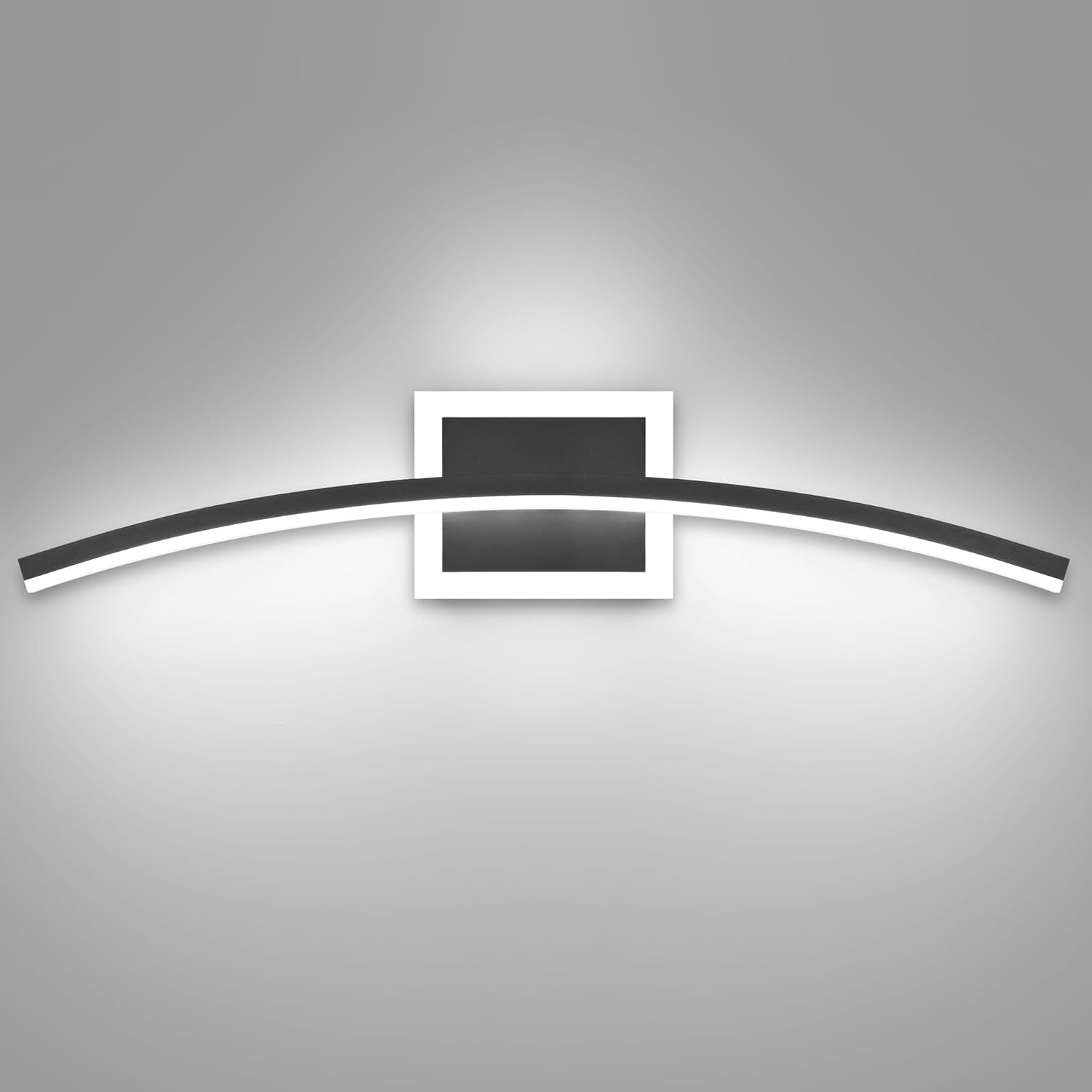 32in Black LED Bathroom Light Fixtures Over Mirror Modern Dimmable ...