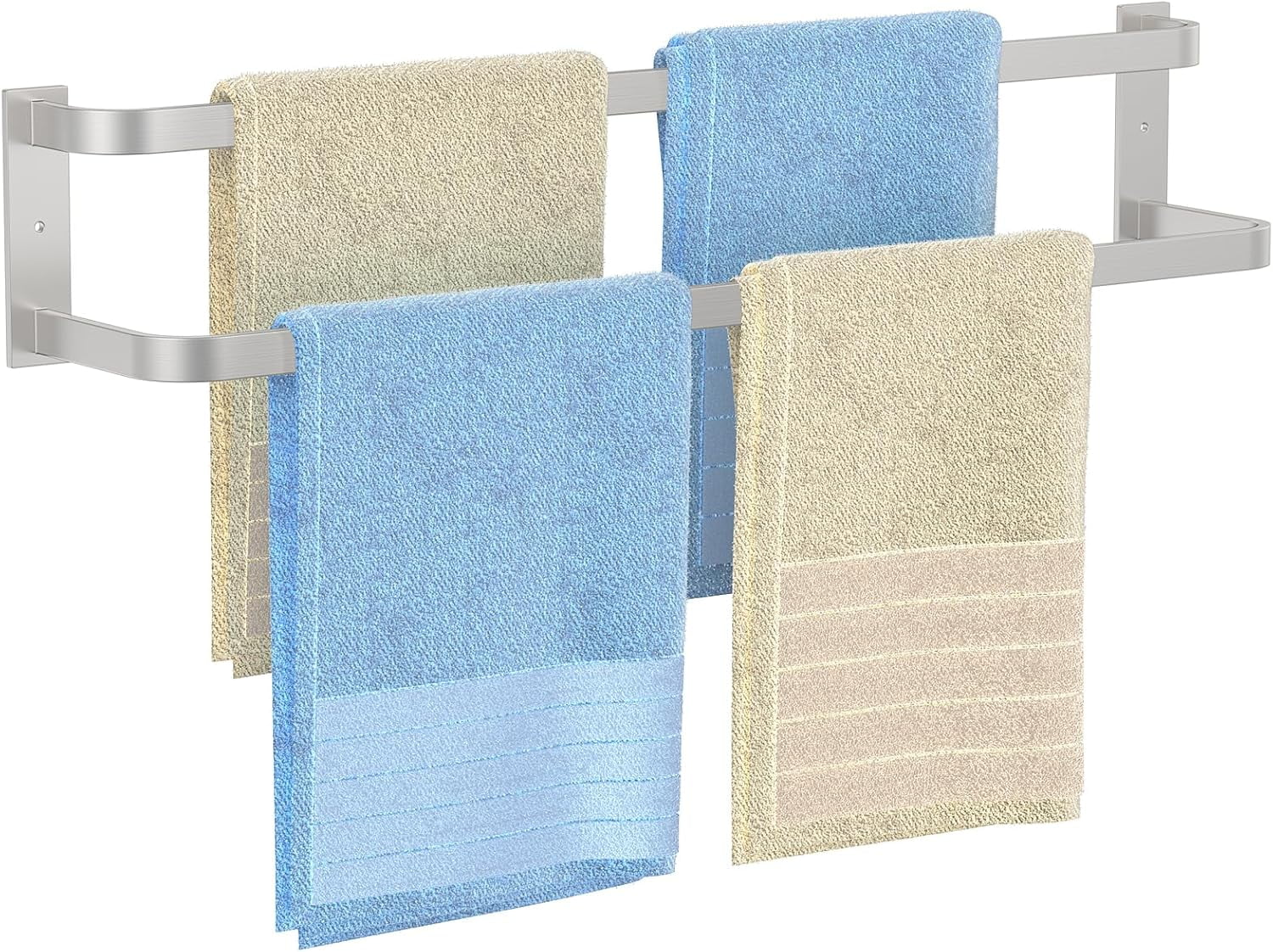 32in Double Towel Bar, Stainless Steel Towel Racks for Bathroom Wall ...