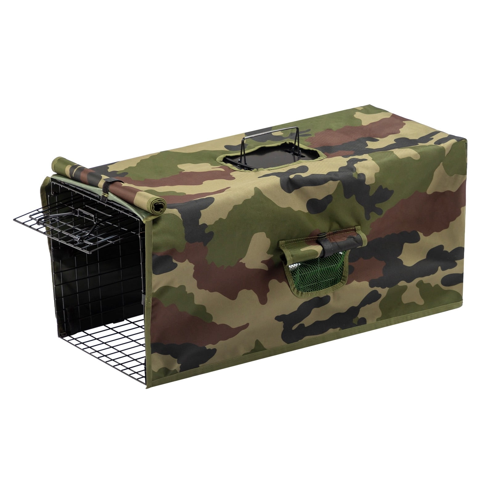 32in Live Animal Trap Cage with Cover, Humane Animal Trap Cage Outdoor ...