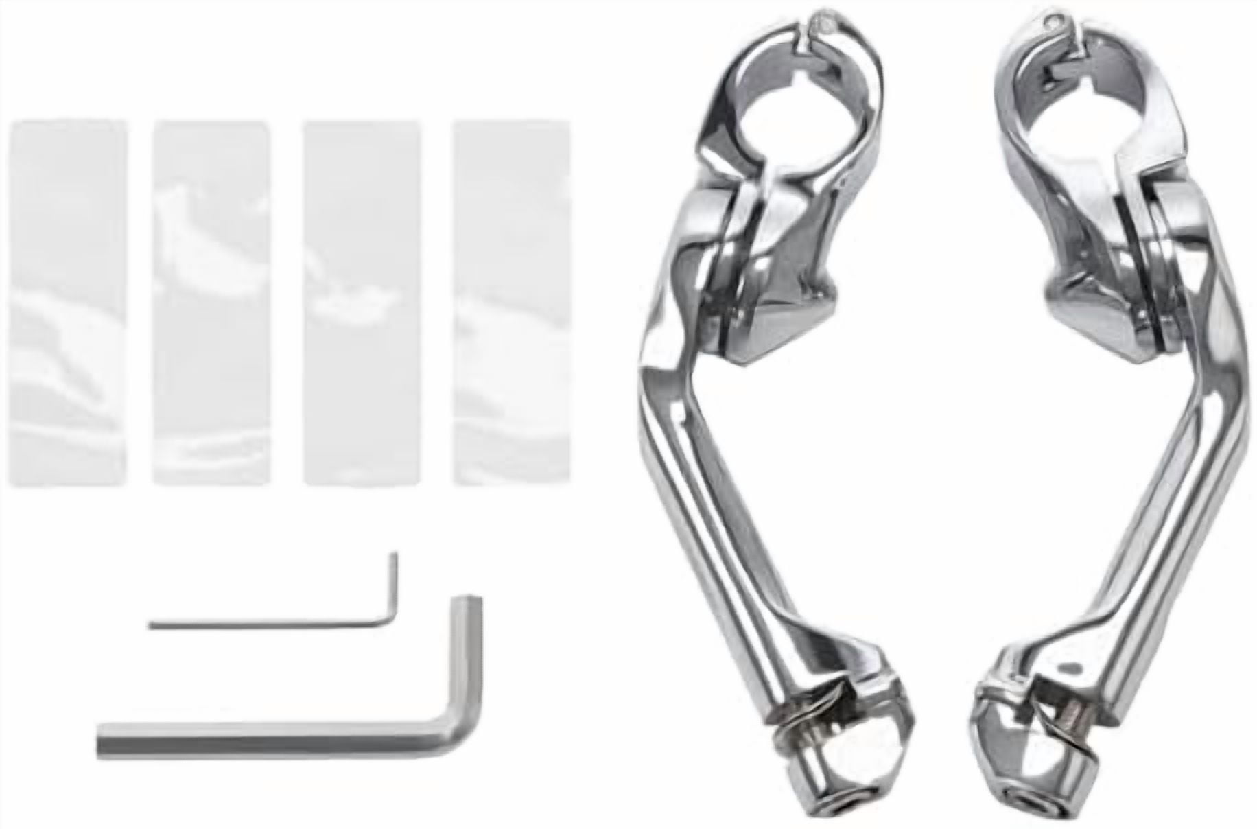 32mm 1.25" Chrome Long Angled Highway Engine Guard Foot Peg Fits For ...