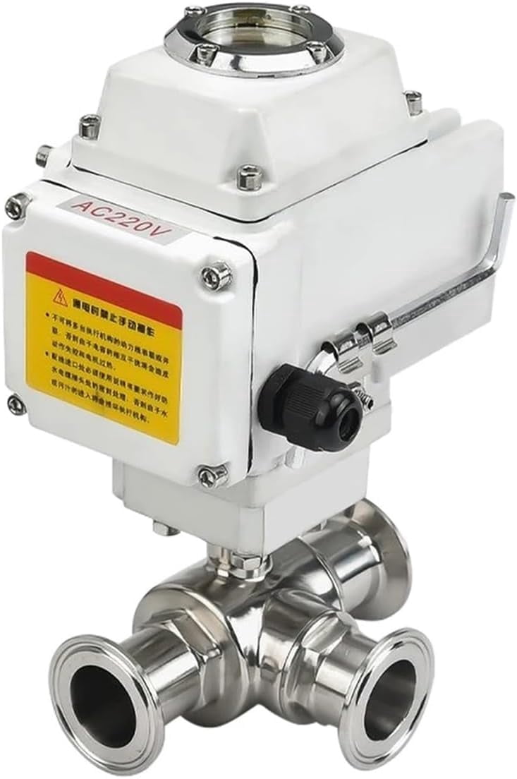 32mm 3 Way High Platform Electric Ball Valves 220V 110V 12V Stainless ...