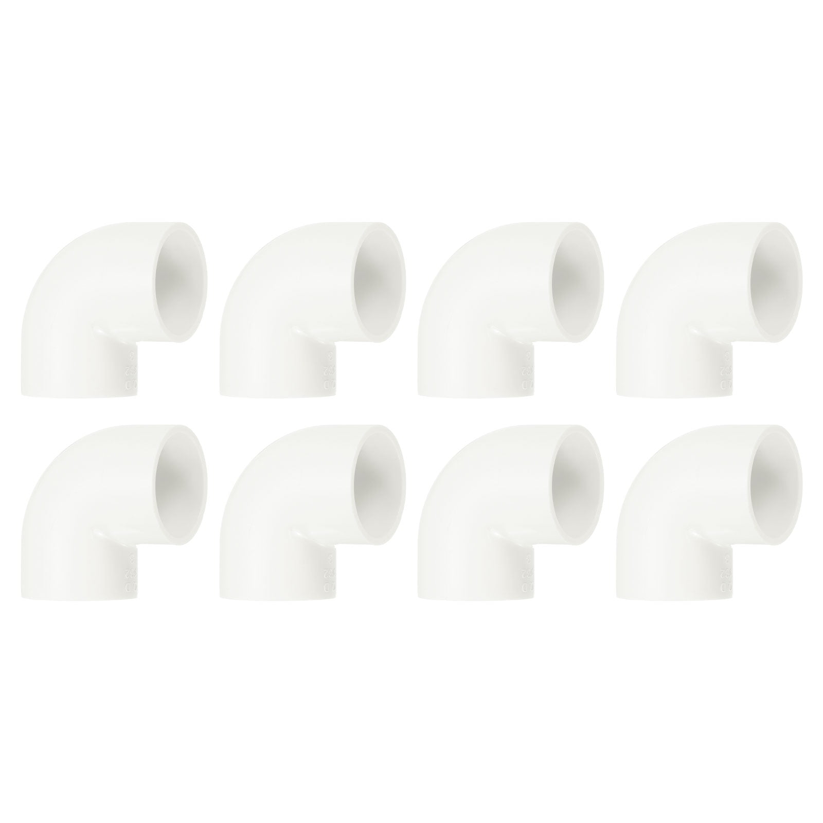 32mm 90 Degree Elbow, 8 Pcs PVC Pipe Fittings Connectors, White ...