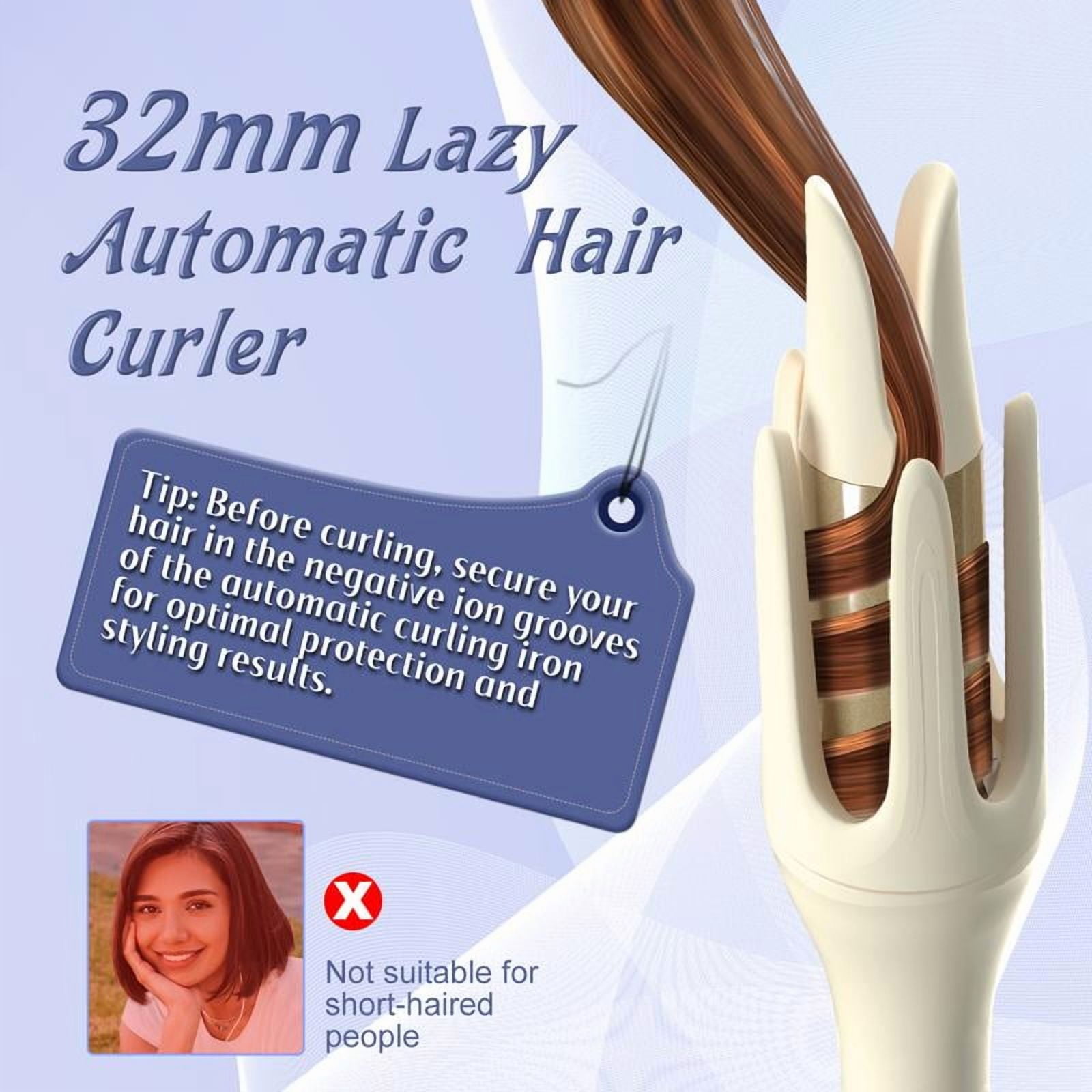 Automatic Curling Iron 32mm with Auto Shut-off, 2-Way Rotation, Fast ...