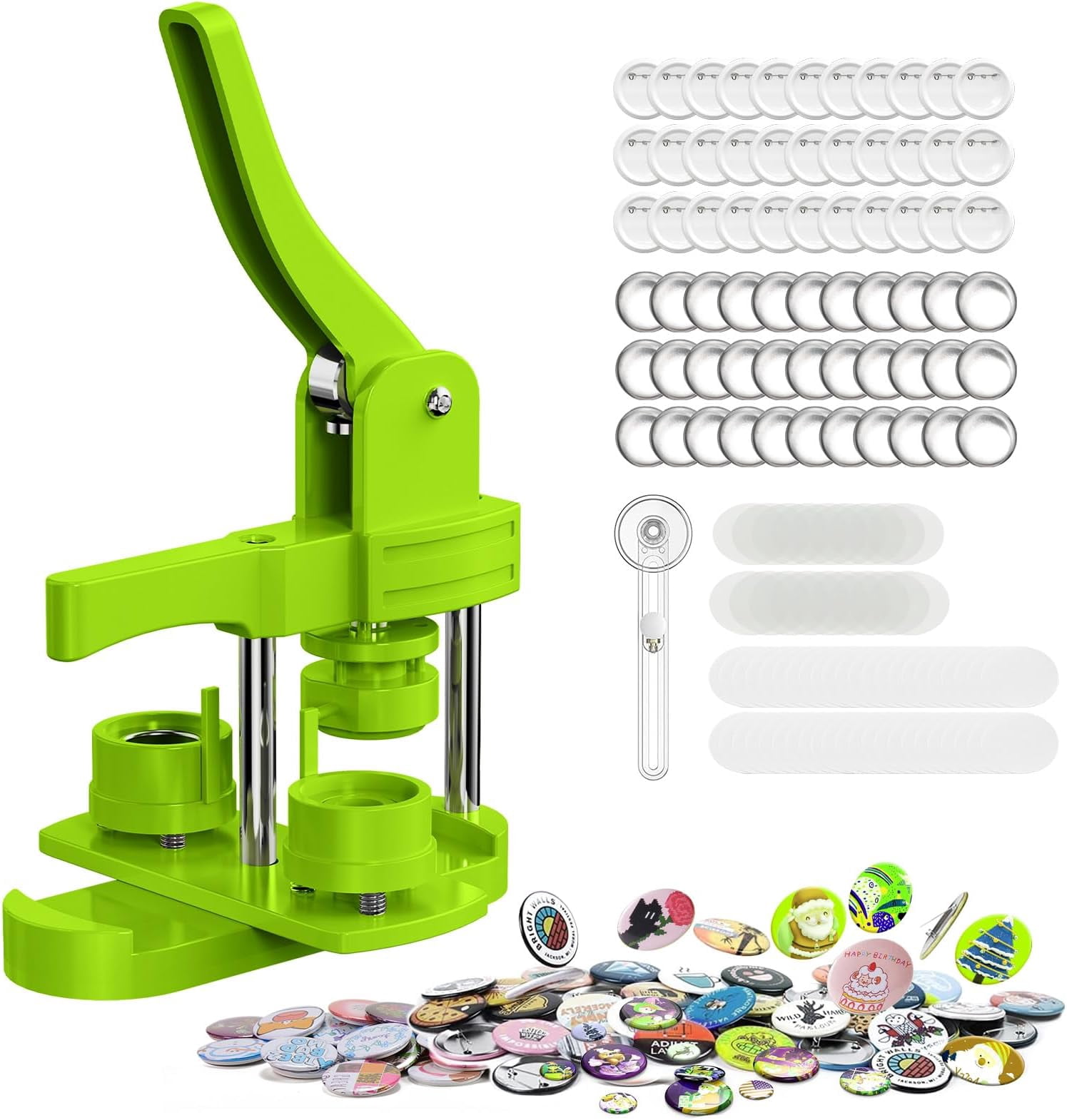32mm Button Maker Kit - 1.25 Inch Button Maker Pin Badge Press Machine ...
