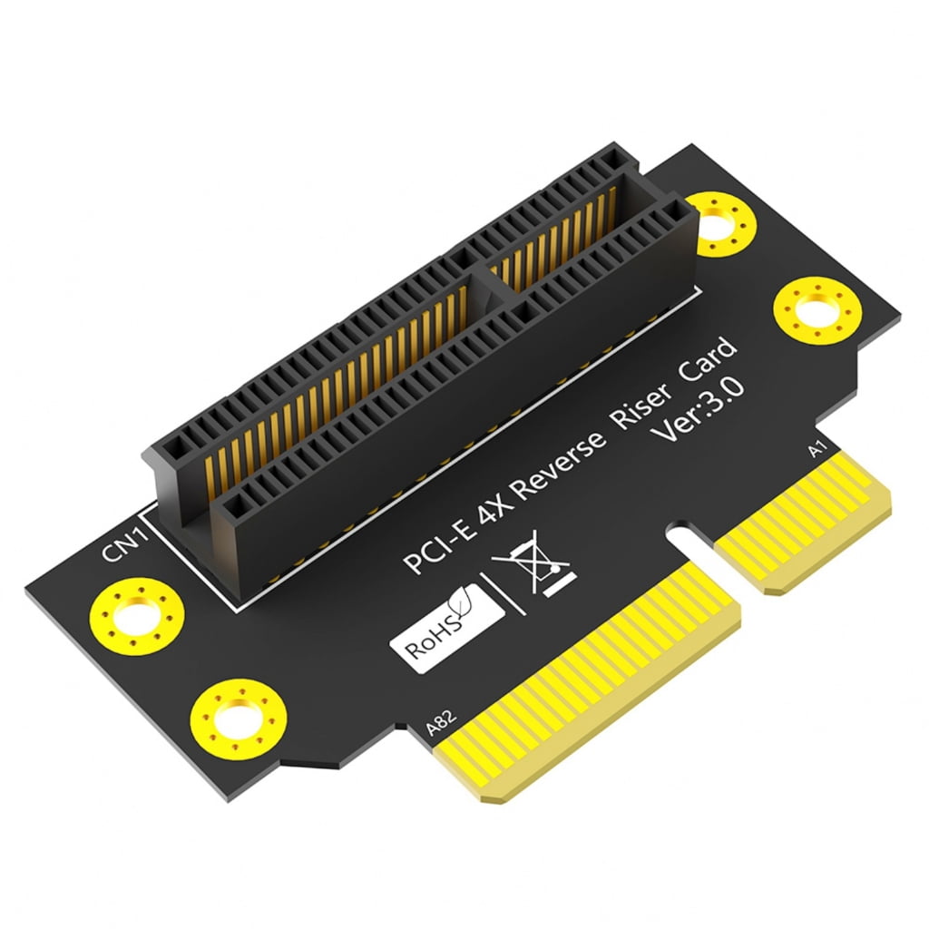 32mm PCIE 4X 90 Degree Reverse Male to Female Risers Card PCIE 4X to 4X ...