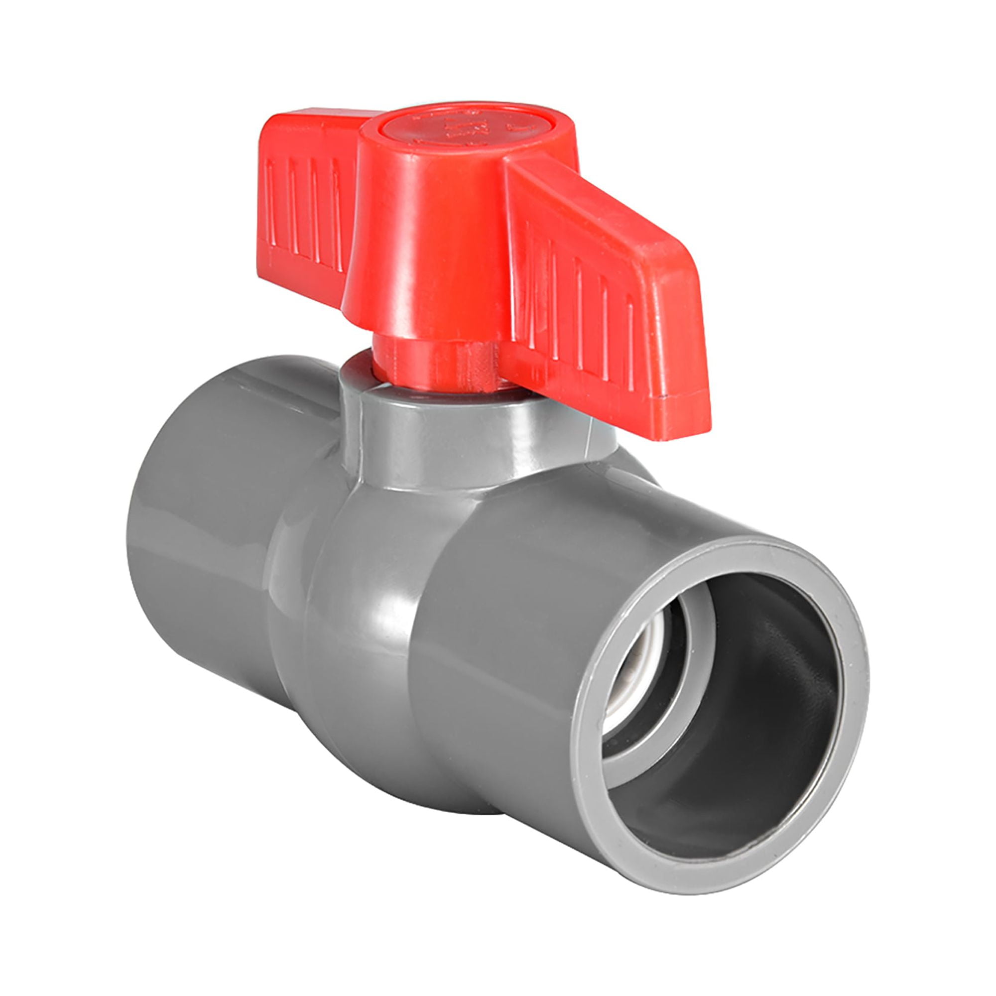 32mm PVC Ball Valve for Water Supply Pipe Slip Connection Grey ...