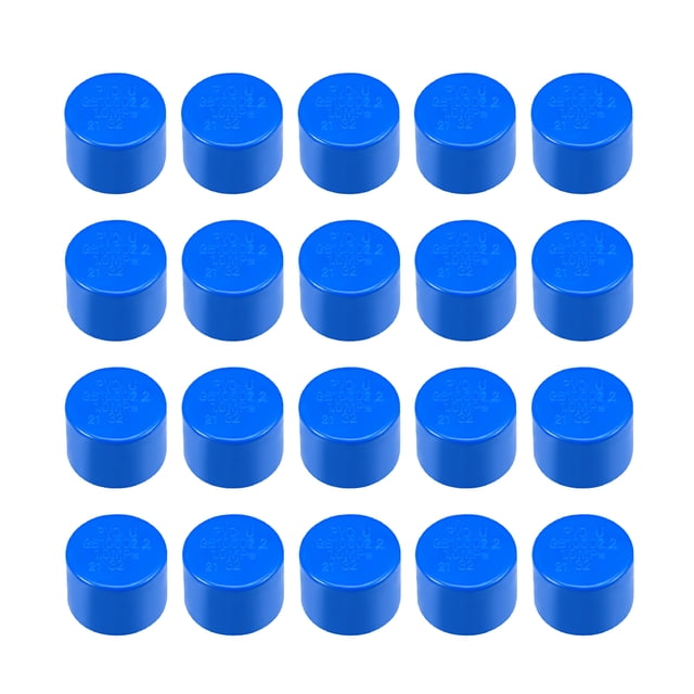 32mm PVC Pipe Cap Fitting, Slip End Caps DWV(Drain Waste Vent) Blue 20 ...