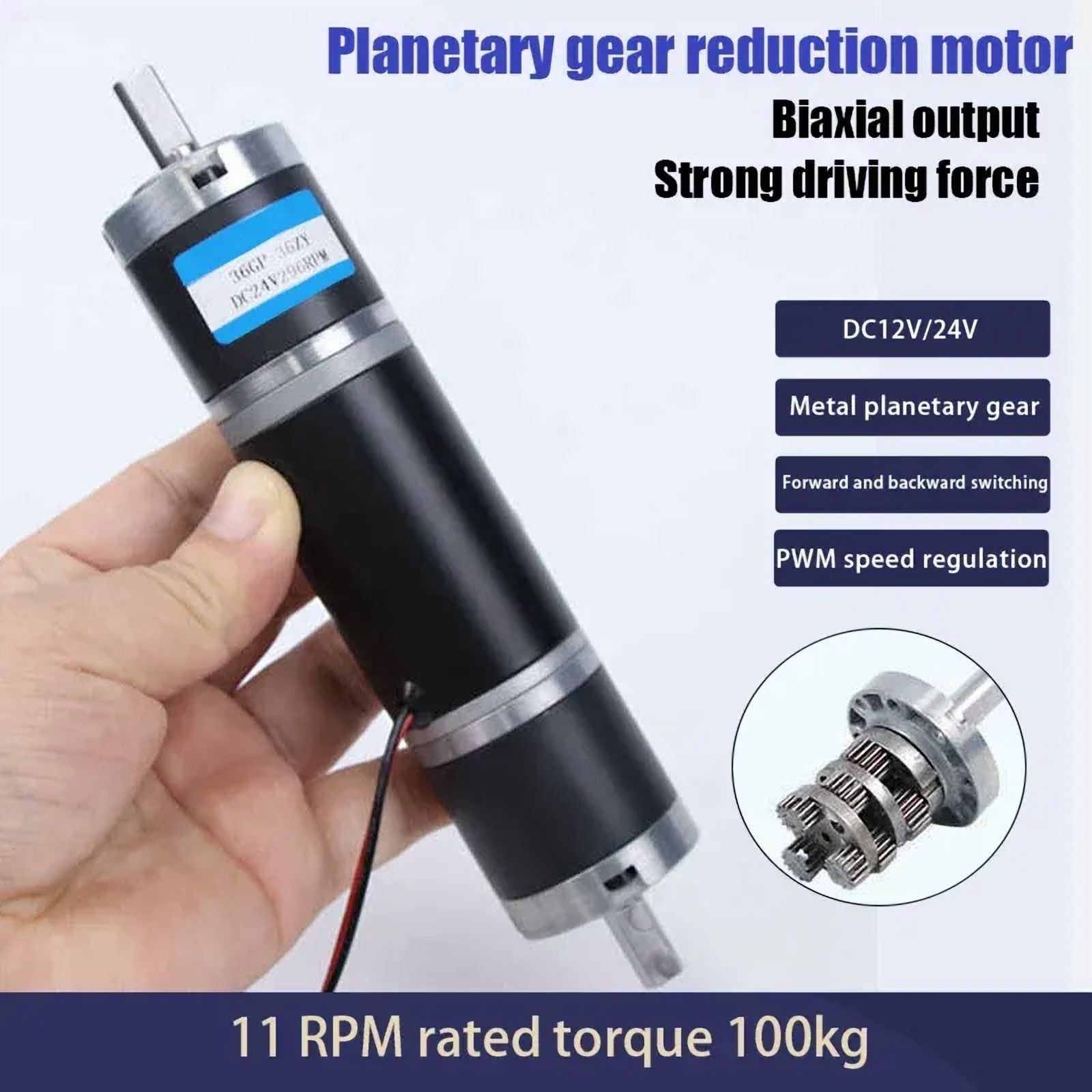 32mm Planetary Reducer Motor 32GP-31ZY Dual Shaft Motor 12V 24V ...