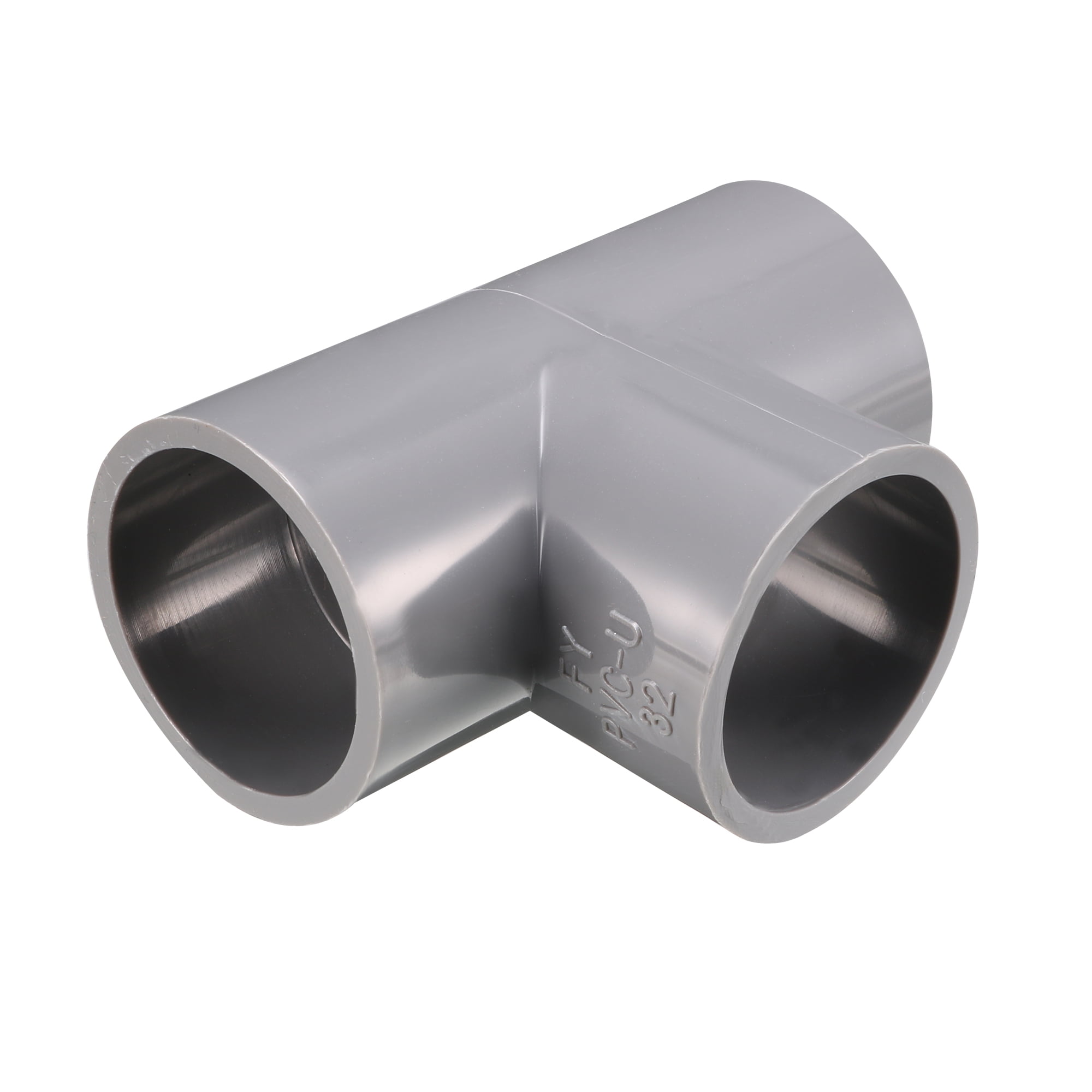 32mm Slip 90 Degree PVC Pipe Fitting Elbow Coupling Adapters Gray 2 Pcs ...