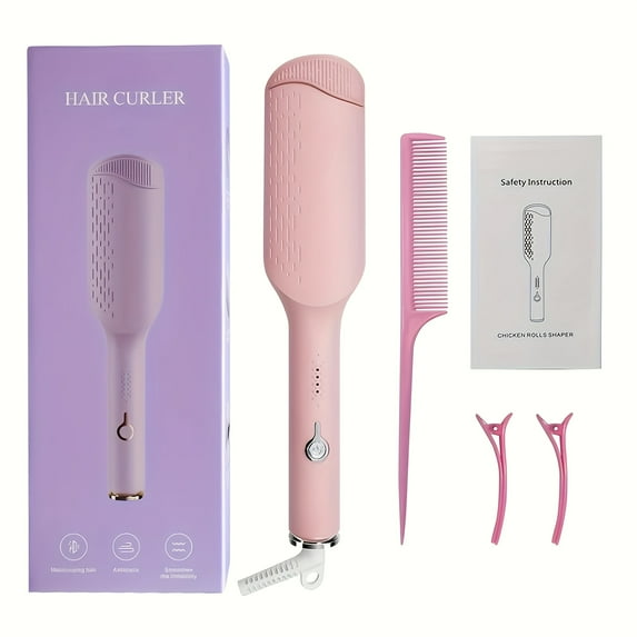 32mm Wave Curling Iron for Deep U-Shaped Curls, Adjustable Temp Fast ...