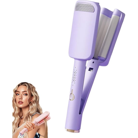 32mm Wavy Hair Curler, French Wave Curling Iron, Hair Crimper，Purple ...