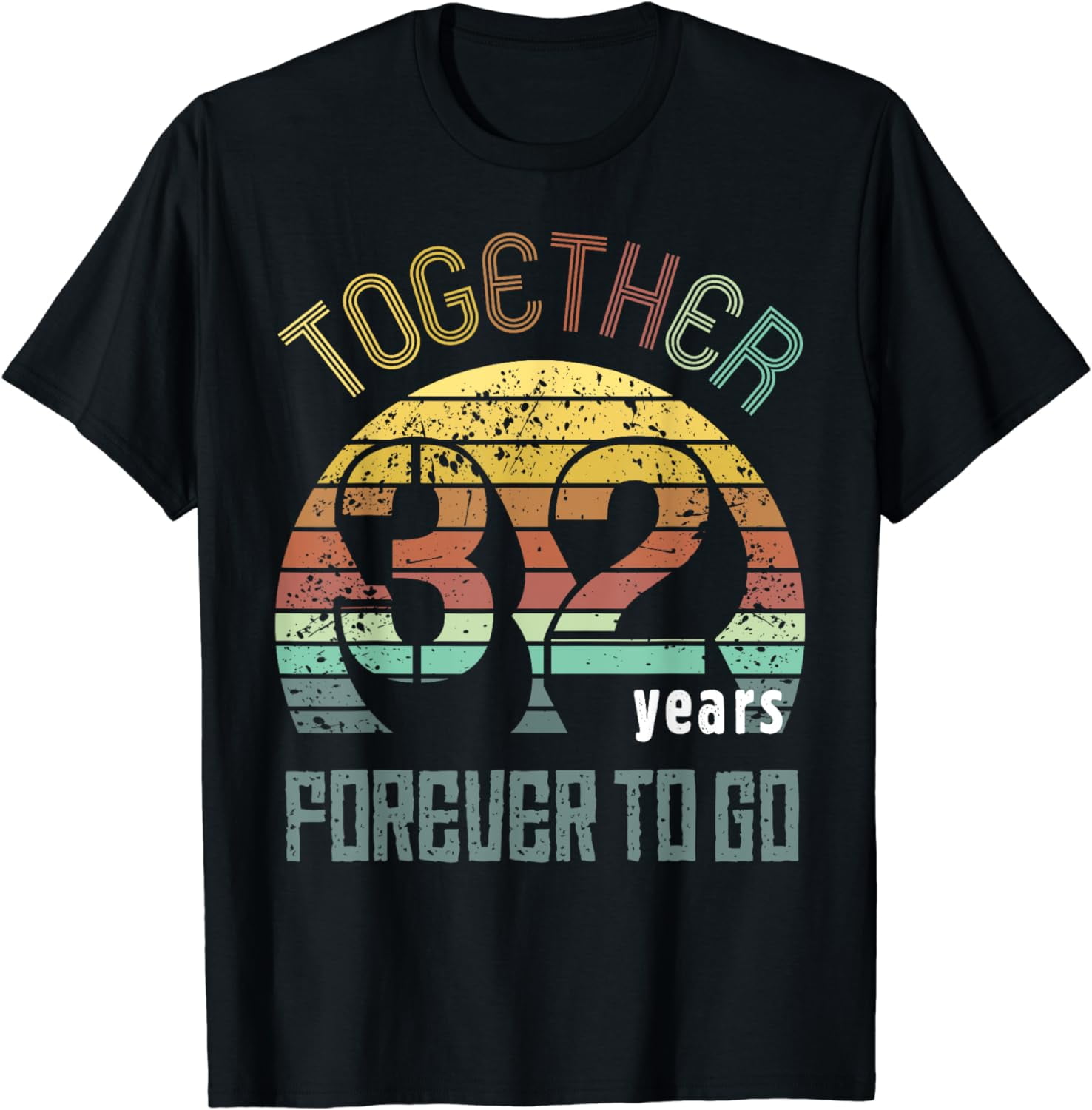 32nd Years Wedding Anniversary Gifts For Couples Matching 32 T-Shirt ...