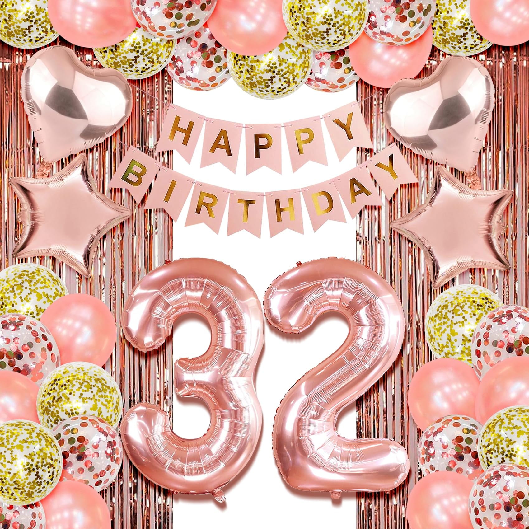 32nd birthday decorations for DHF10 her happy 32nd birthday decorations ...