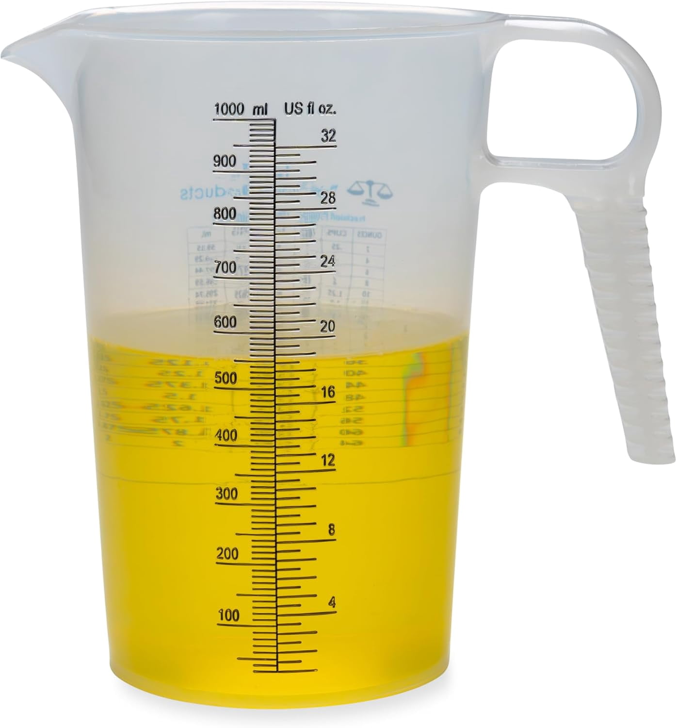 32oz (1 Quart) Measuring Pitcher with Conversion Chart – Extra Strong ...
