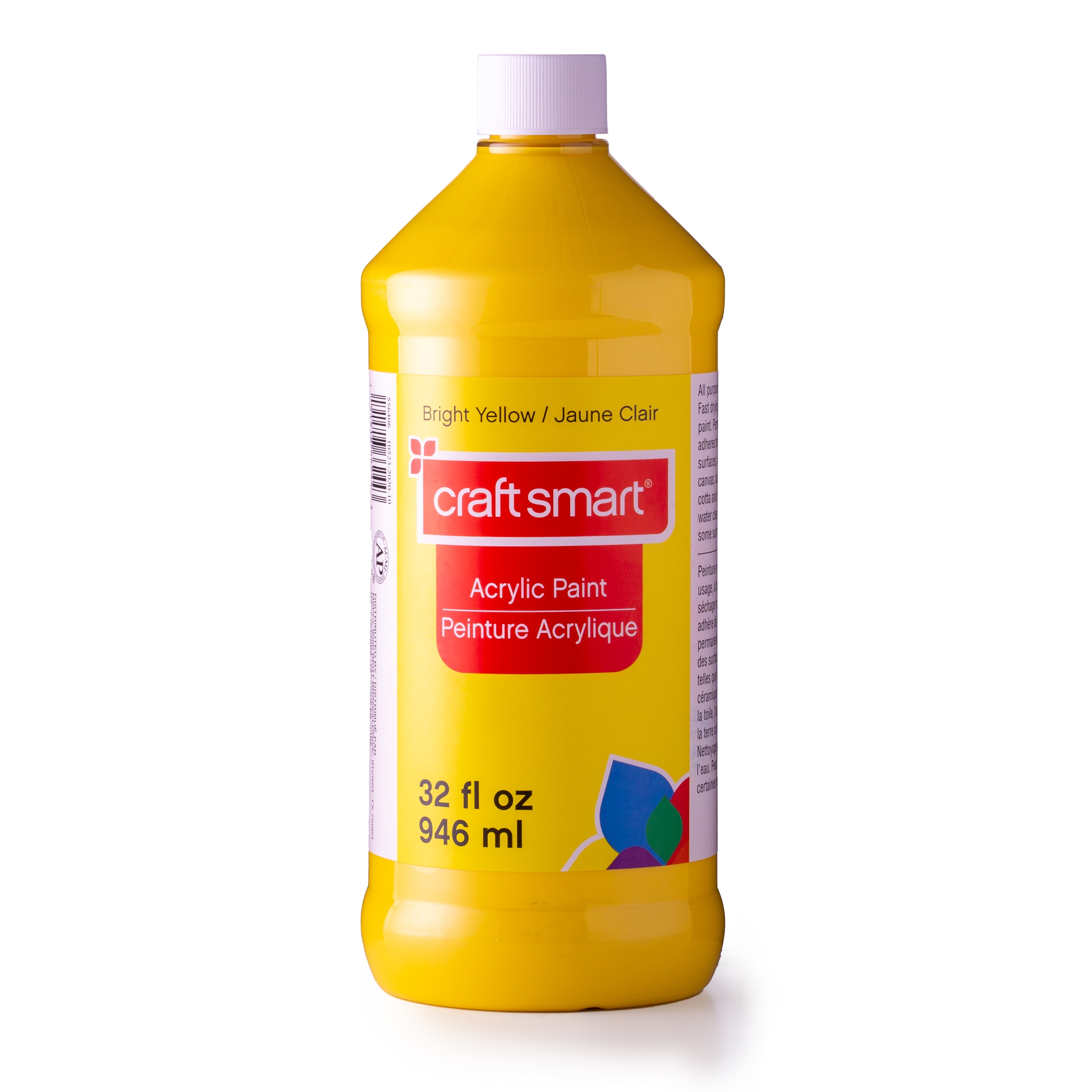 32oz. Bright Yellow Acrylic Paint by Craft Smart - Fast Drying Paint ...