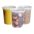 32oz Deli Containers with Lids (24 Pack) - Microwave Safe Food Storage ...