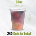 32oz Deli Containers with Lids - 240 Set Food Storage Containers ...