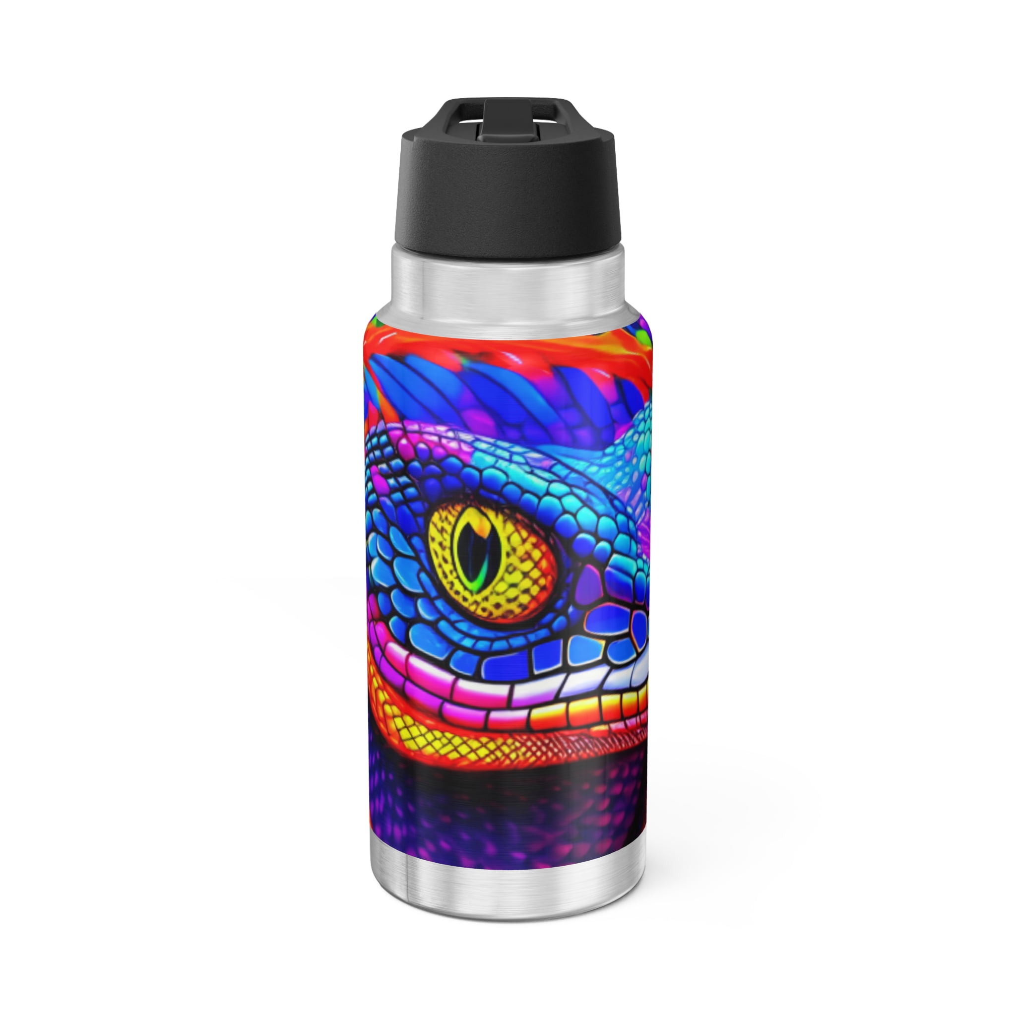 32oz Gator Tumbler Snake Head Art Print Insulated Travel Drink Cup ...