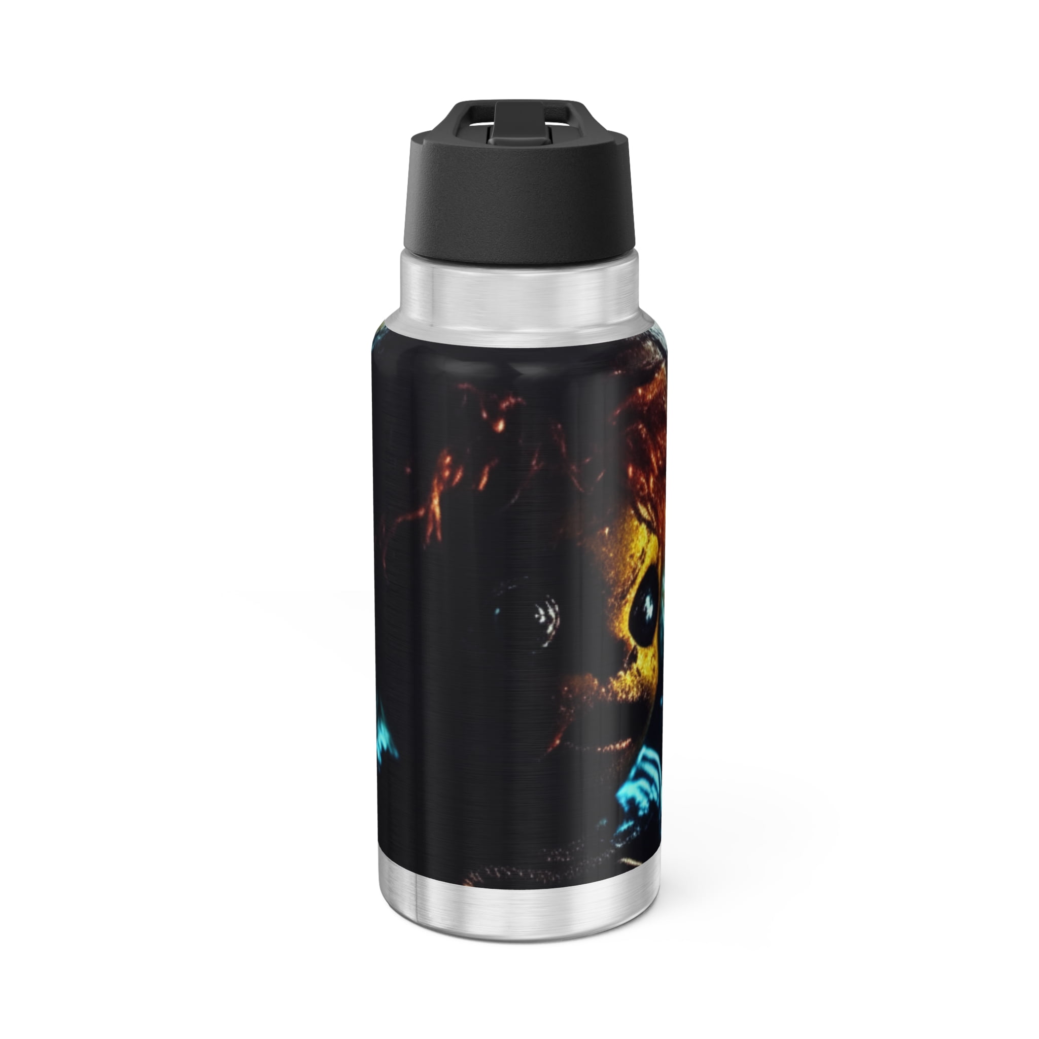 32oz Gator Tumbler Spooky Halloween Black Eyes Voodoo Doll Face Travel ...