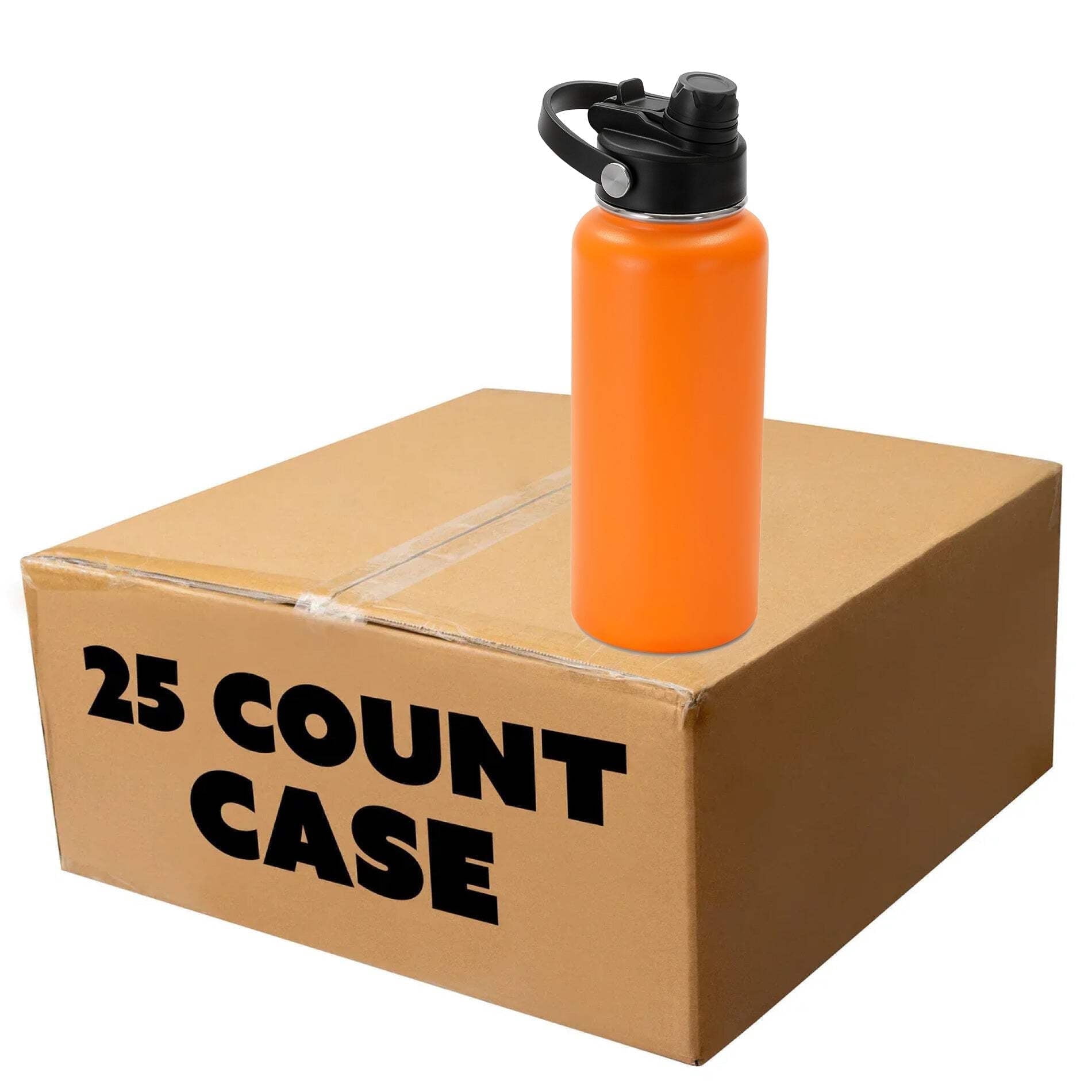Makerflo 32 oz – Orange Hydro Powder Coated Bottle, 25 Pack, DIY Crafts ...