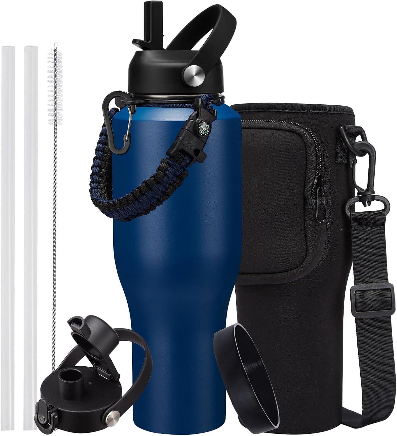 32oz Insulated Water Bottle with Straw - Keep Cold 48h or Hot 24h ...