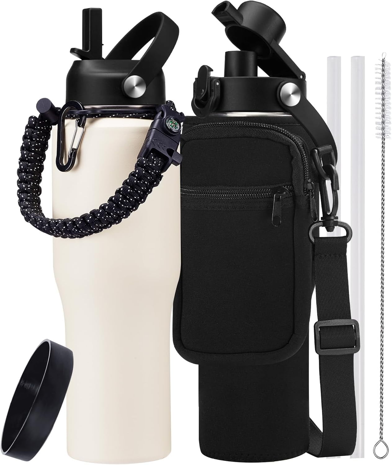 32oz Insulated Water Bottle with Straw - Keep Cold 48h or Hot 24h ...