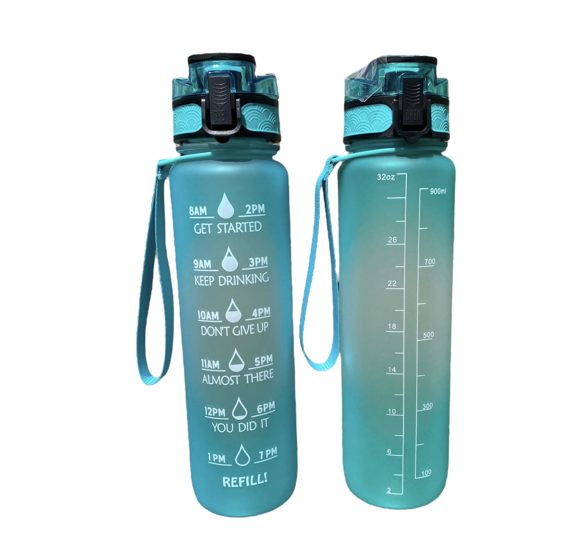 32oz Leakproof Time Marker Motivational Sport Water Bottle - Walmart.com