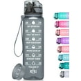 HydroPal Motivational Water Bottle 32oz with Time Marker BPA Free ...