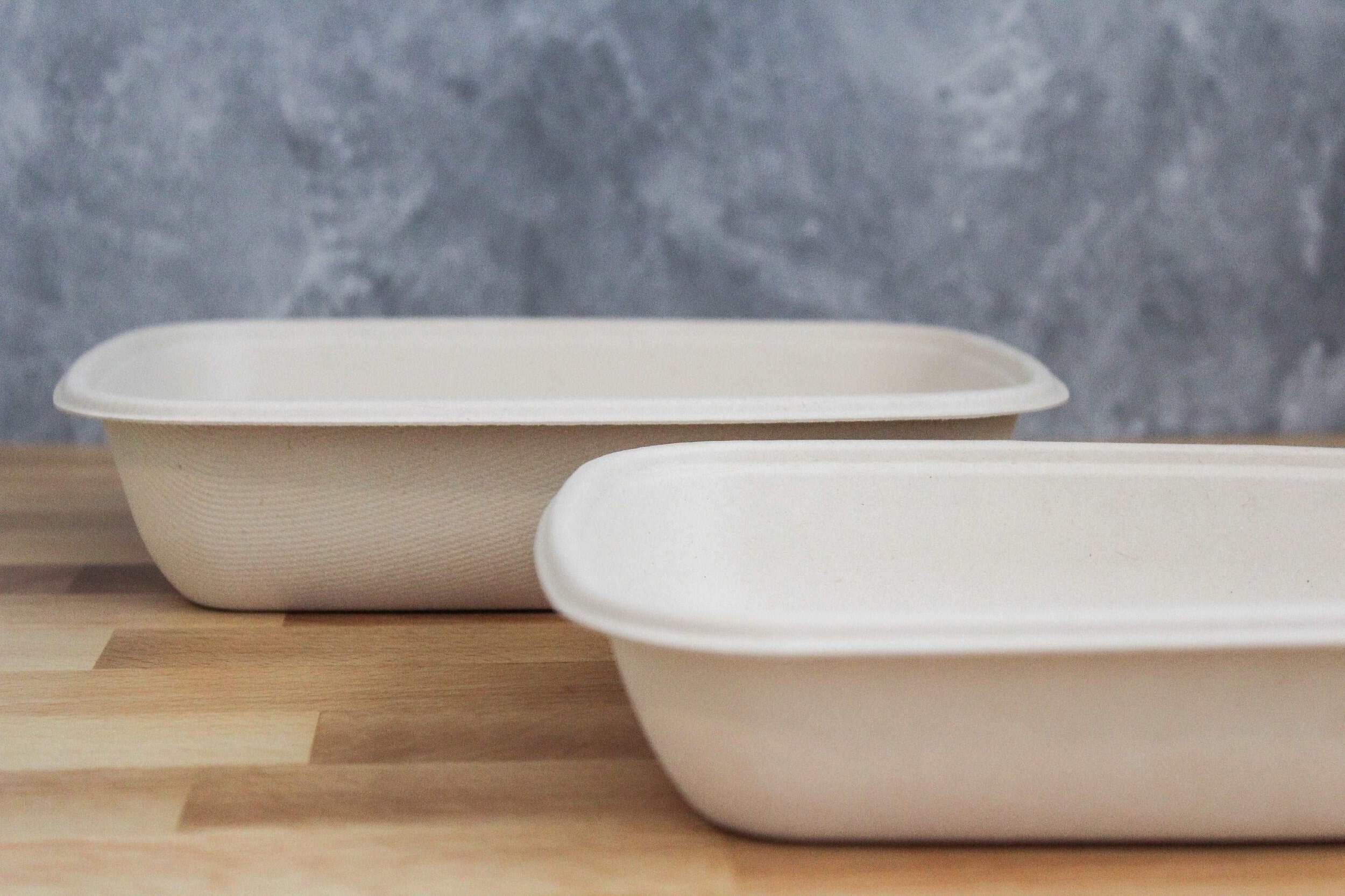 32oz Rectangular Fiber Container (300pcs) | Compostable | PFAS-Free ...