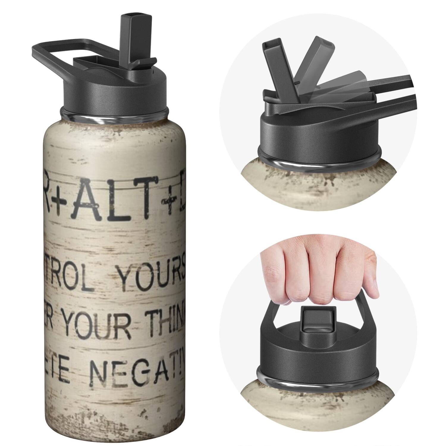 32oz Stainless Steel Triple Walled Insulated Water Flask Farmhouse ...