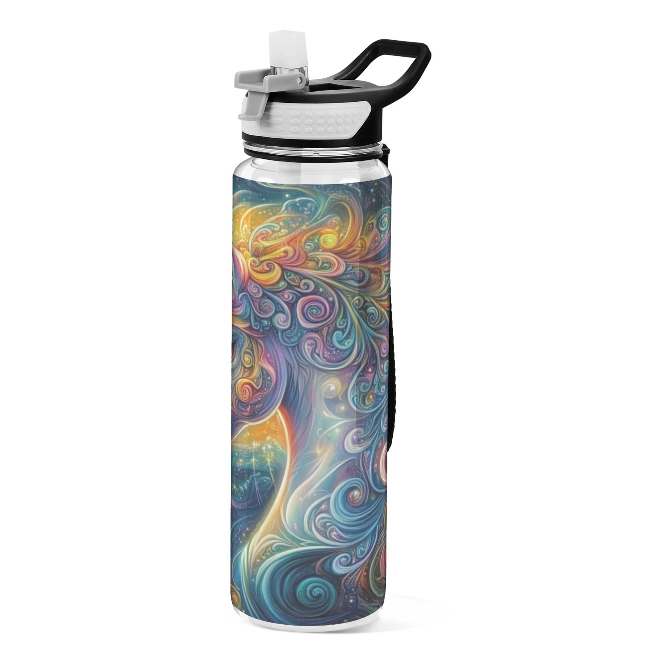 32oz Transparent Sports Water Bottle with Straw for Kids Adults Outdoor ...