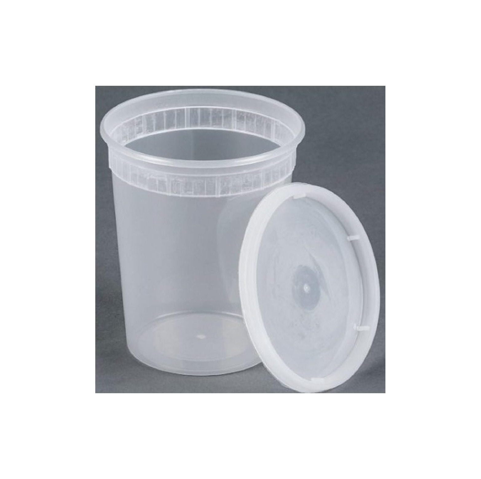Large 32oz Plastic Soup/Food Container with Lids for Portion Storage ...