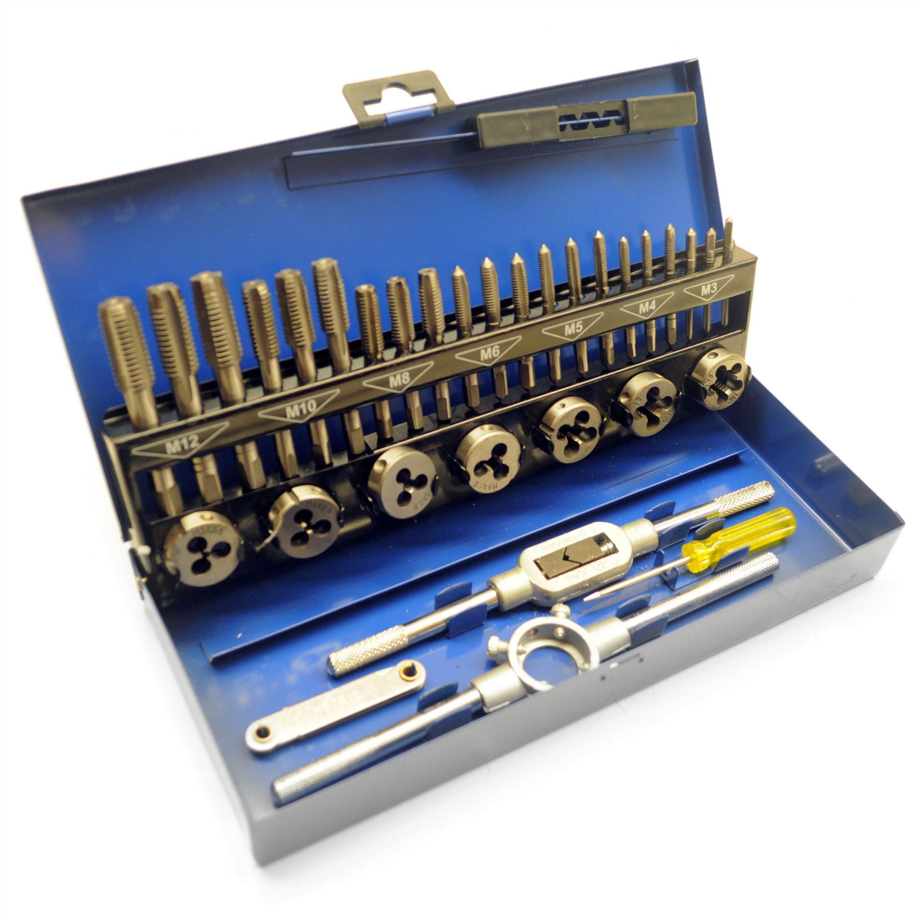 32pc HSS Metric Tap and Die Set M3 - M12 1st 2nd and Plug Finishing ...
