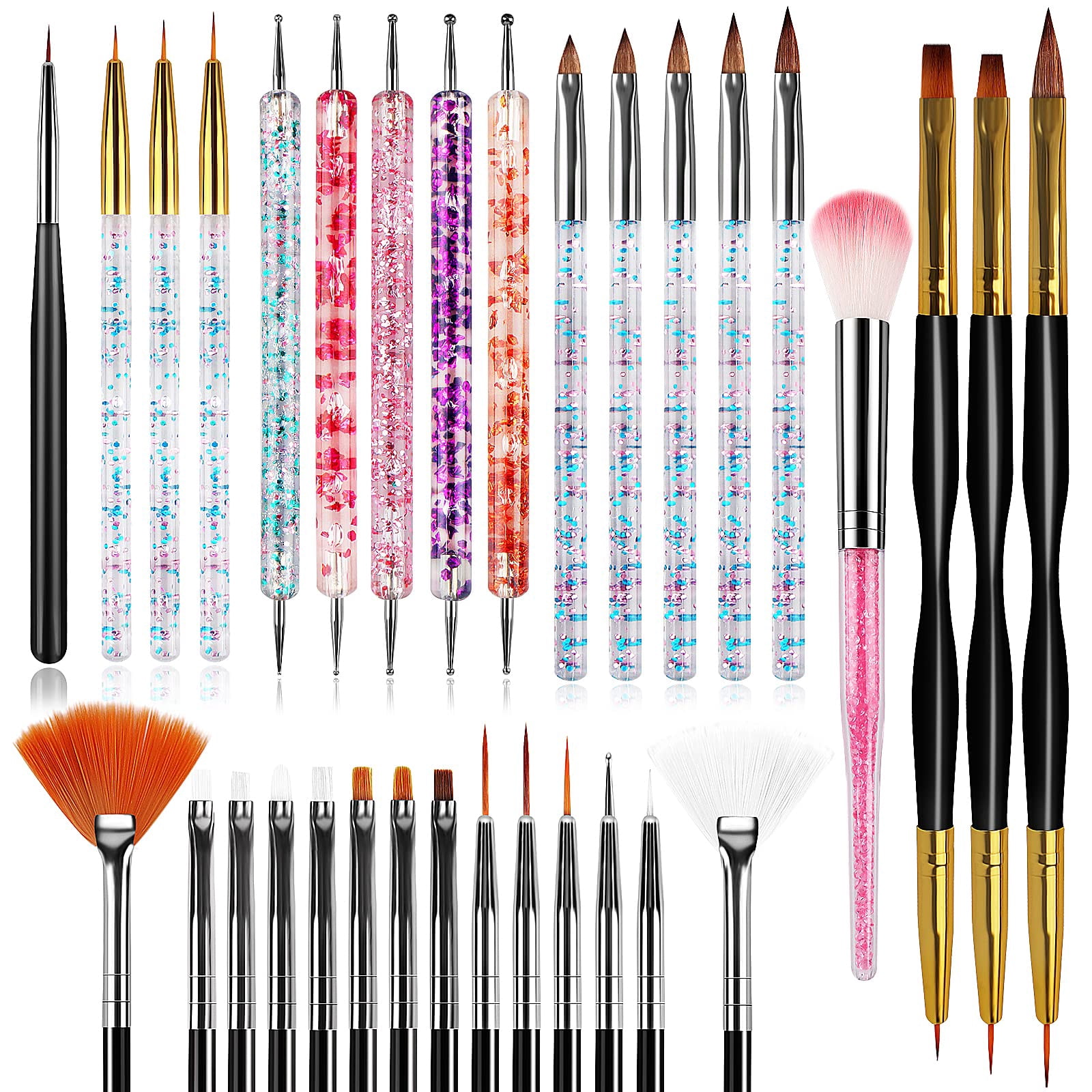 32pcs Art Brushes,Acrylic AIF9 Brush,Brushes Art,Art Dotting Tool Set ...