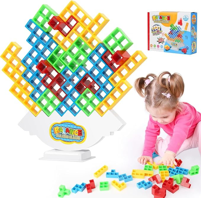 32pcs Balance Stacking Blocks Game-Stacking Blocks Balance Game Board ...