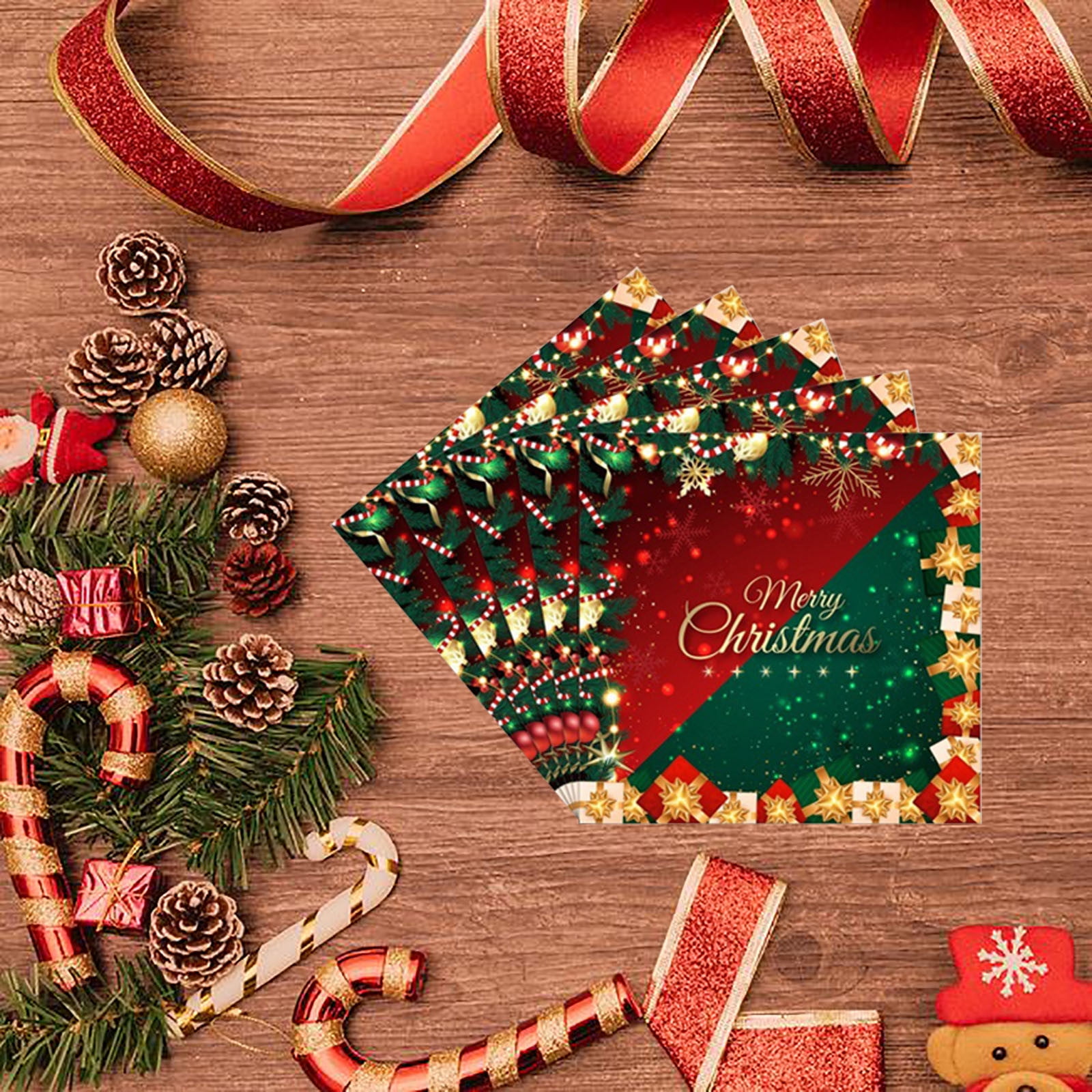 32pcs Banquet Red Green Christmas New Year Theme Party Tableware Set ...