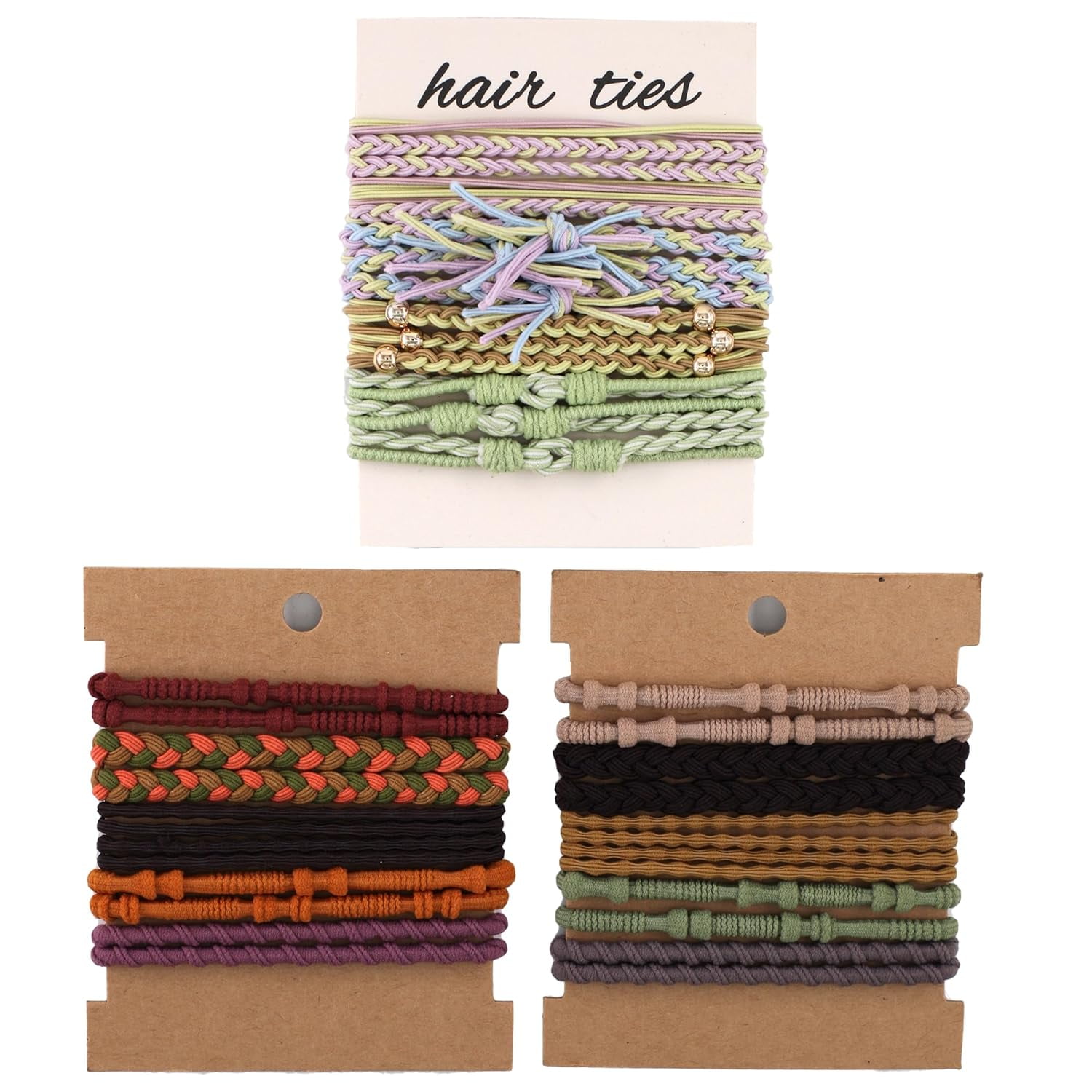 32pcs Boho Hair Ties Bracelets,Muti Style,Ponytail Holders for Women ...