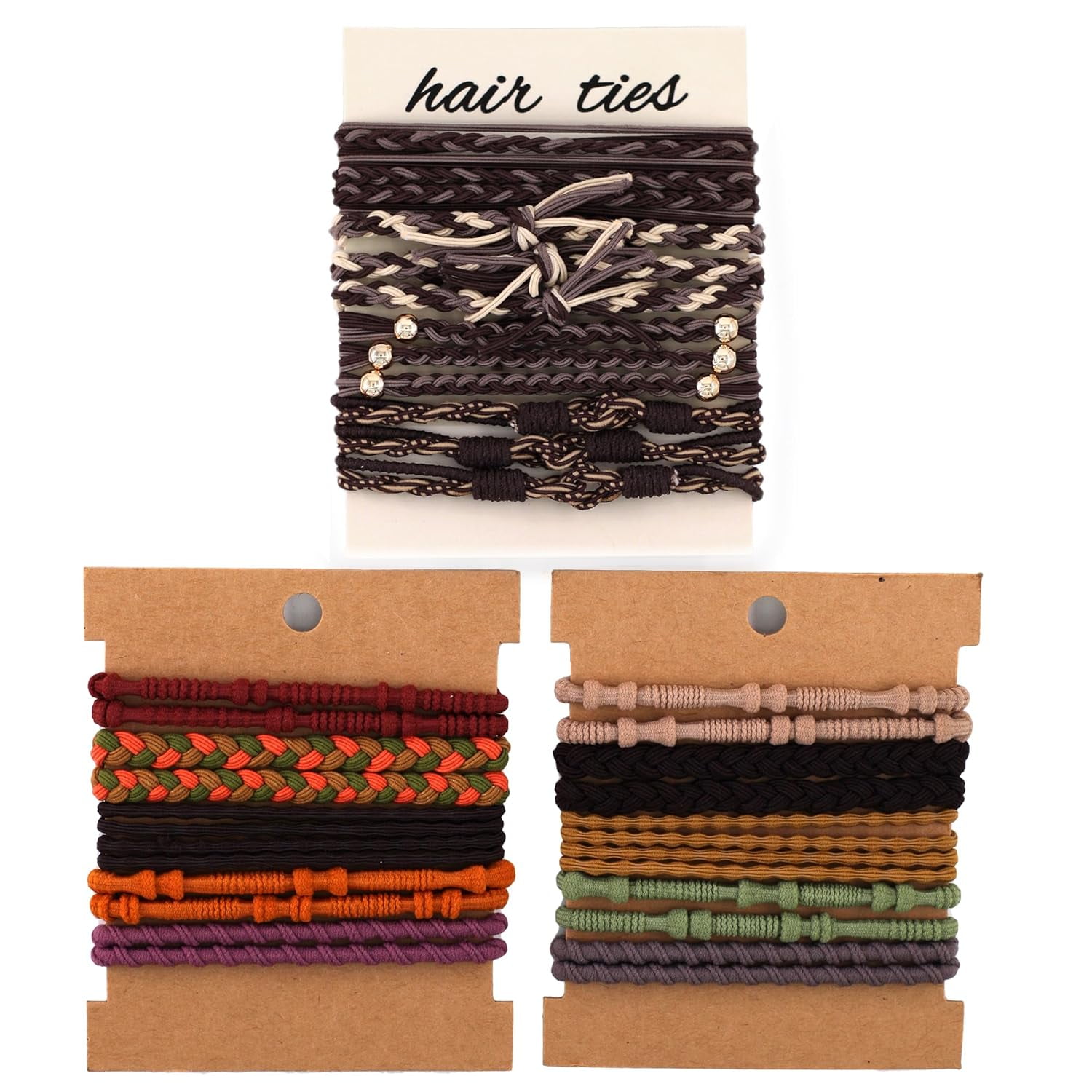 32pcs Boho Hair Ties Bracelets,Muti Style,Ponytail Holders for Women ...