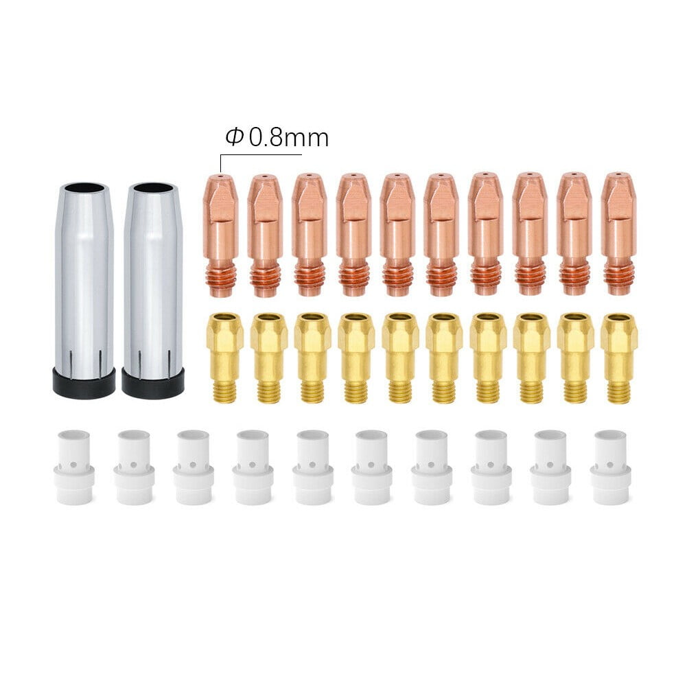 32pcs M8 MB36KD Gas nozzle Tip 0.8mm 0.030\" Nozzle Holder nozzle cups ...