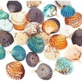 32pcs Natural Shell Pendants 4 Colors Scallop Pendants Dyed Beach ...