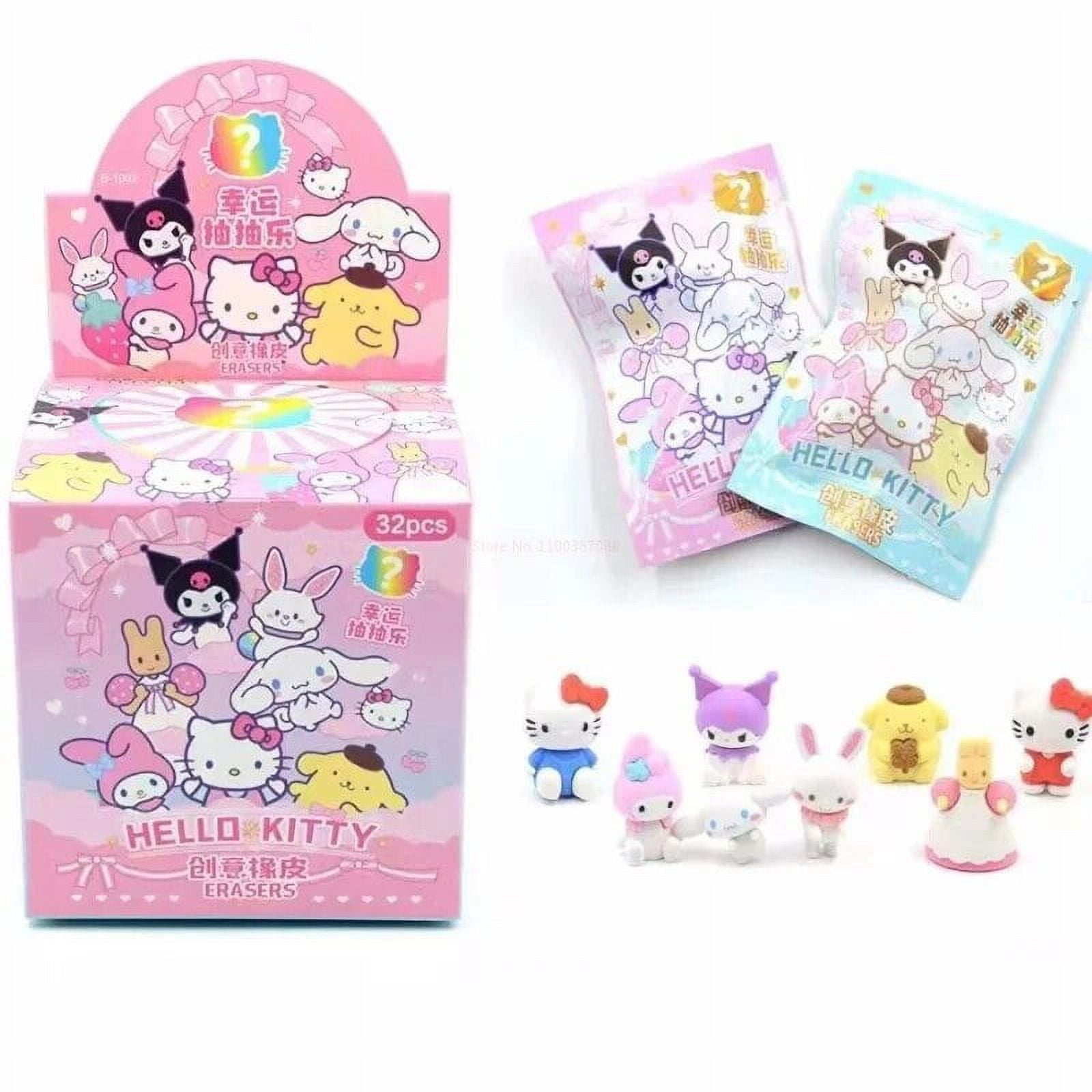 32pcs Sanrio Blind Box Doll Eraser Cartoon Cute Hello Kitty My Melody ...