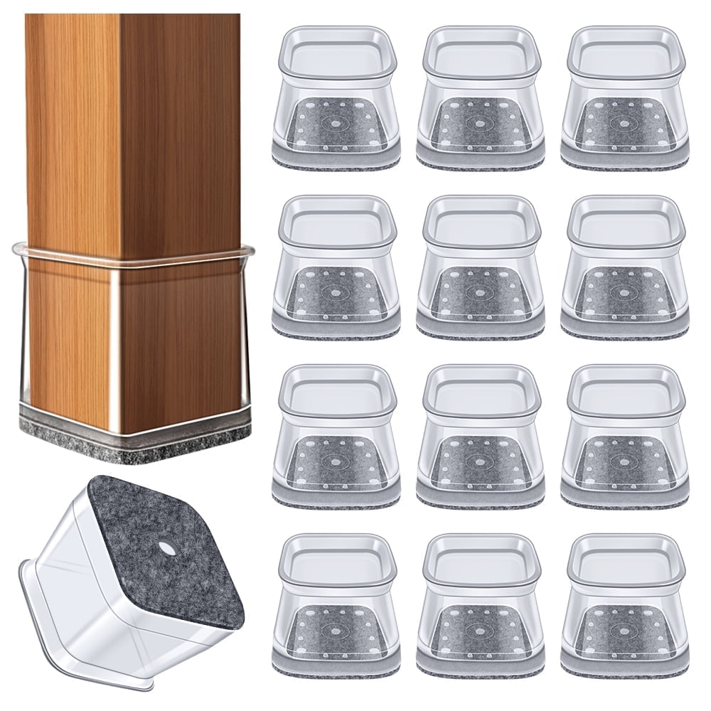 32pcs Chair Leg Protectors, Silicone Caps, Furniture Sliders for Large ...