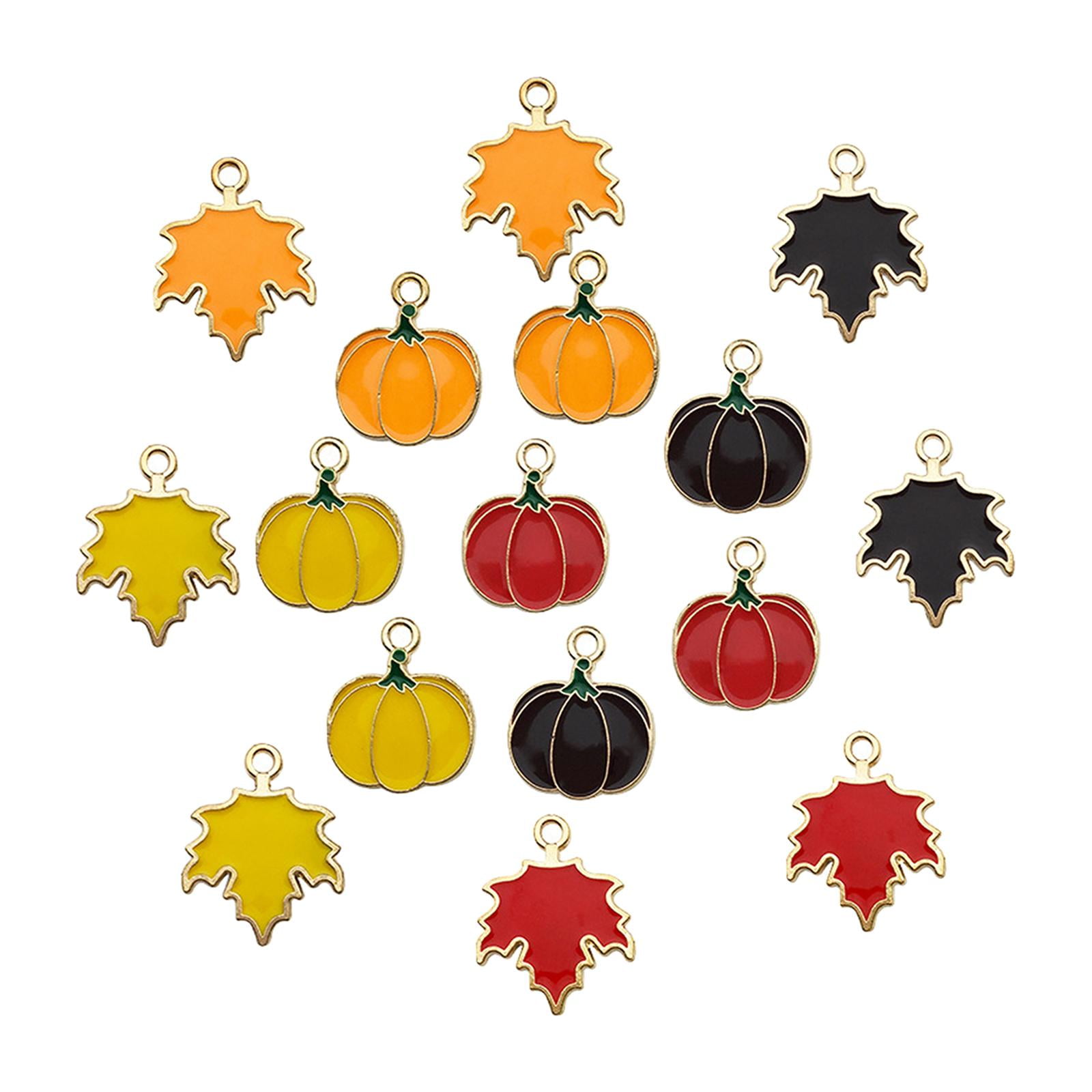 32x Maple Leaf Charms Fall DIY for Necklace Keychain Jewelry Making ...