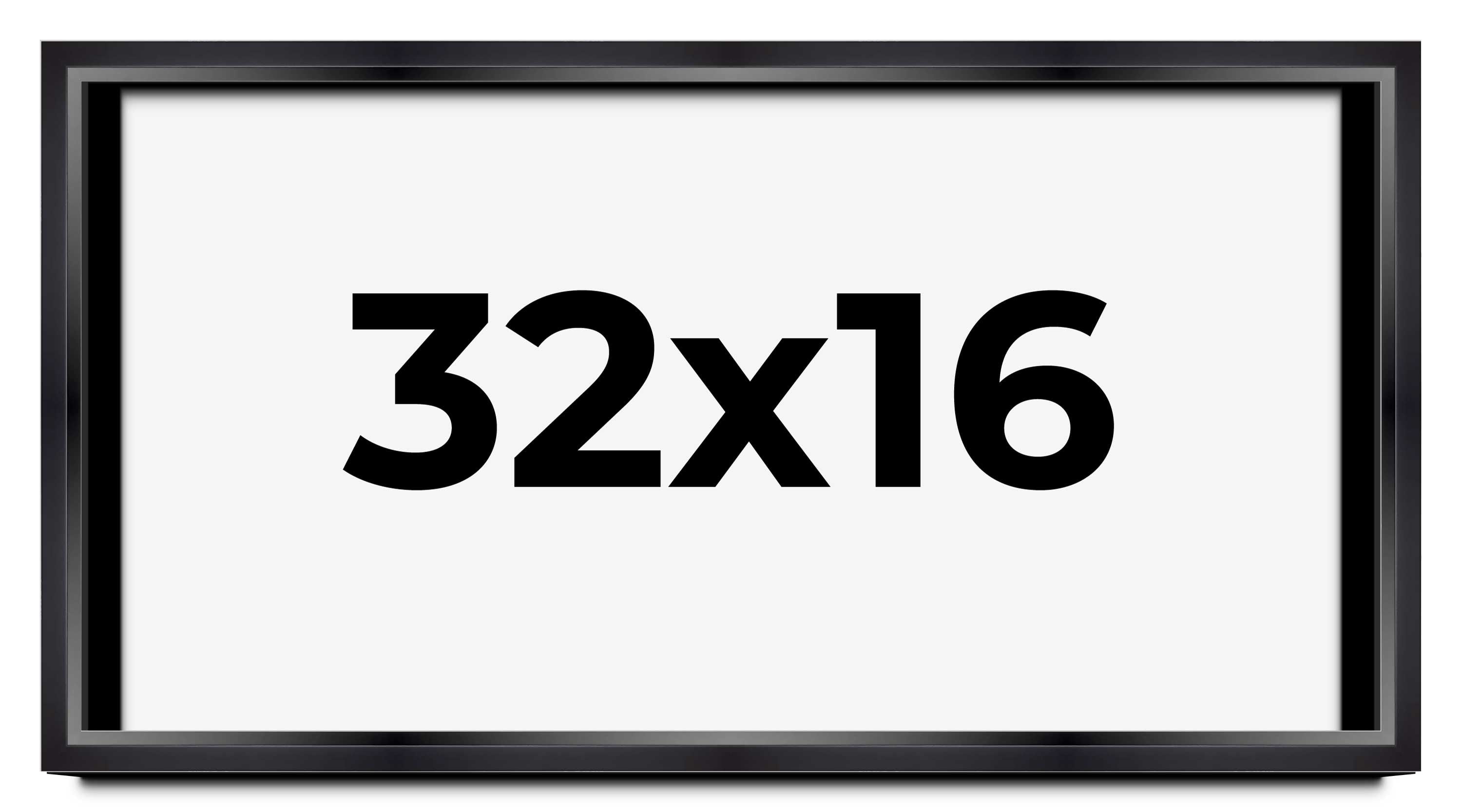 32x16 Black Shadowbox Frame - Interior Size 32x16 by 1.5 Inches - Made ...