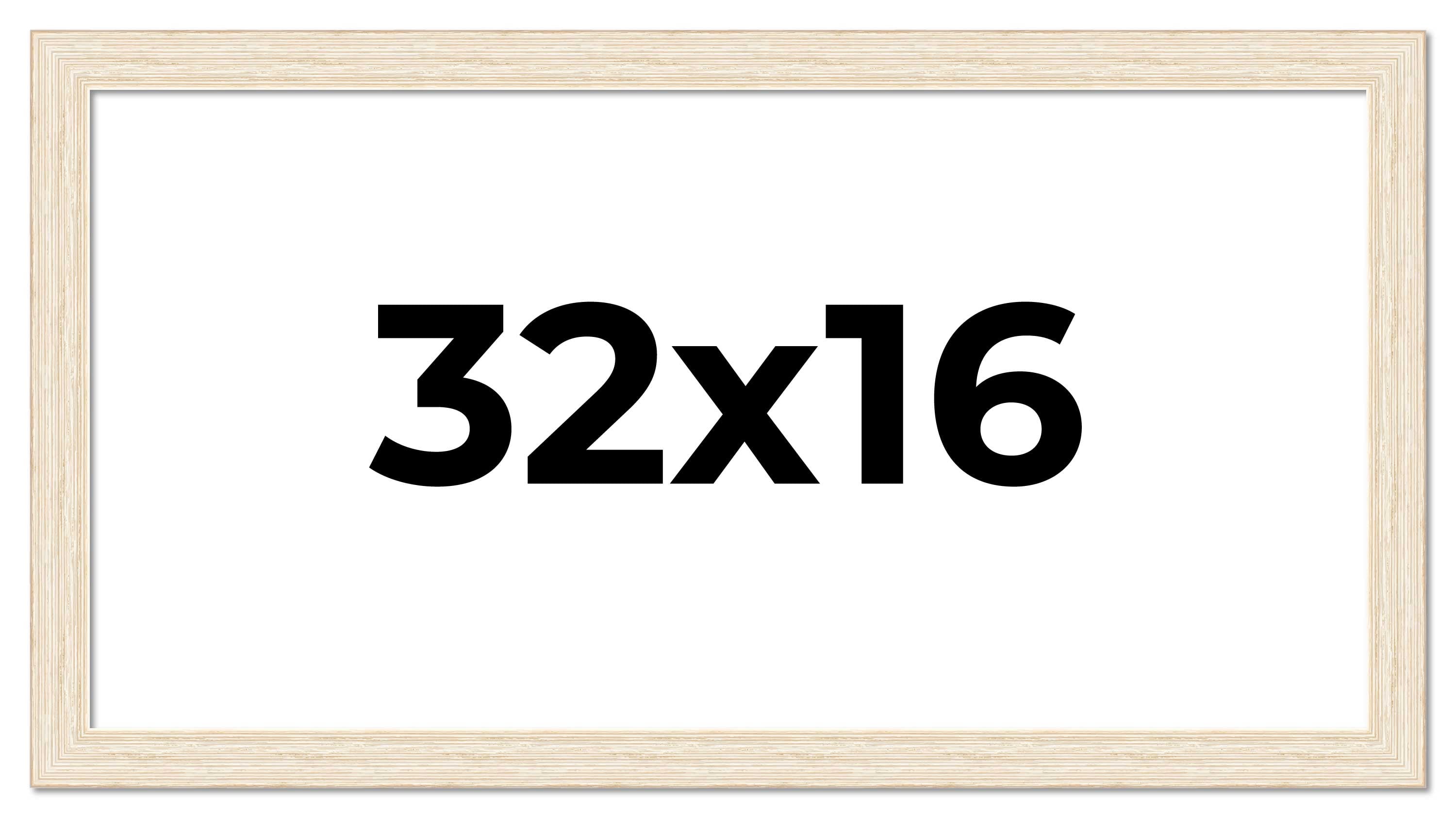 32x16 Frame White Real Wood Picture Frame Width 1.5 inches | Interior ...
