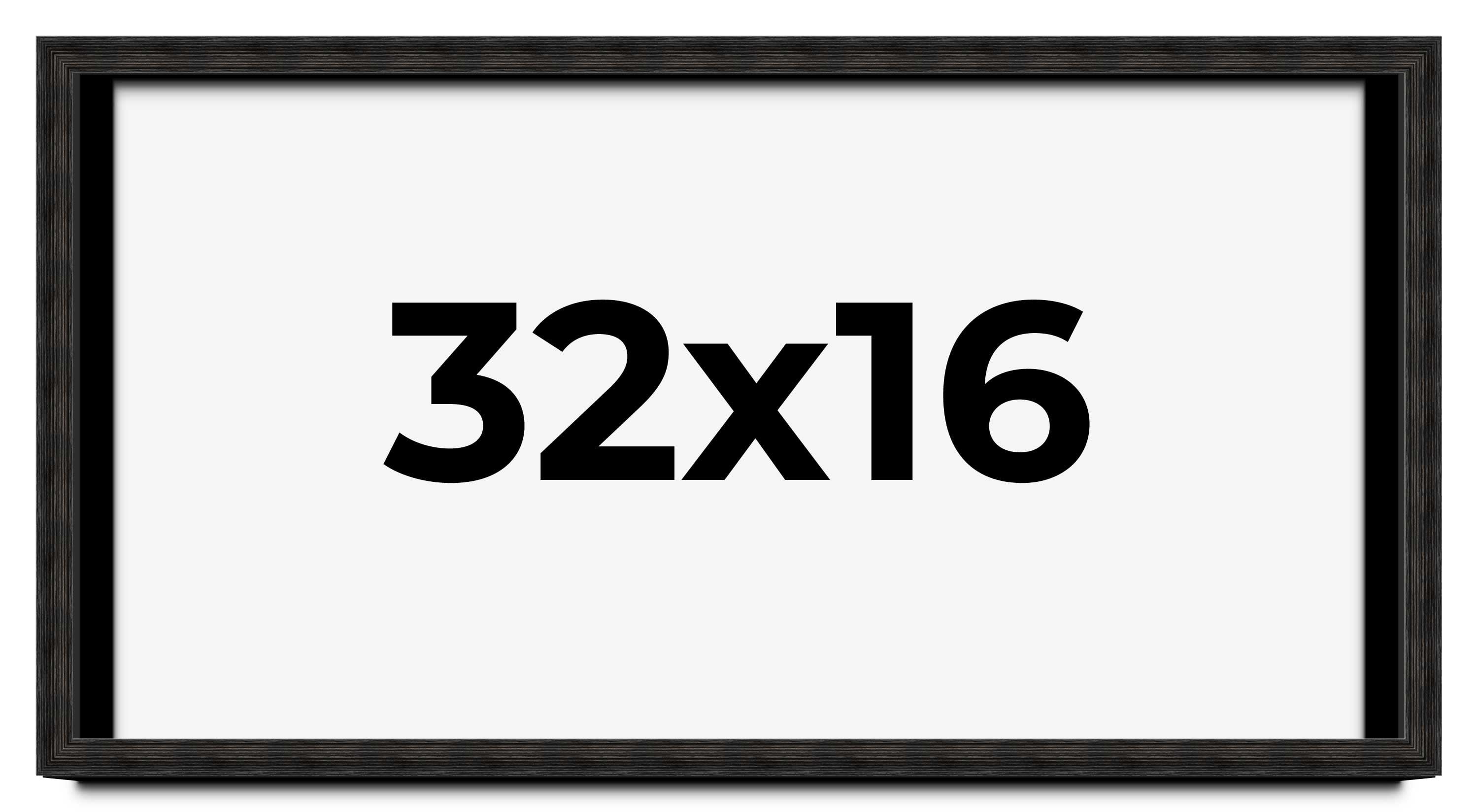32x16 Shadow Box Black Rustic Barnwood Display Frame | 1.125 Inch Deep ...